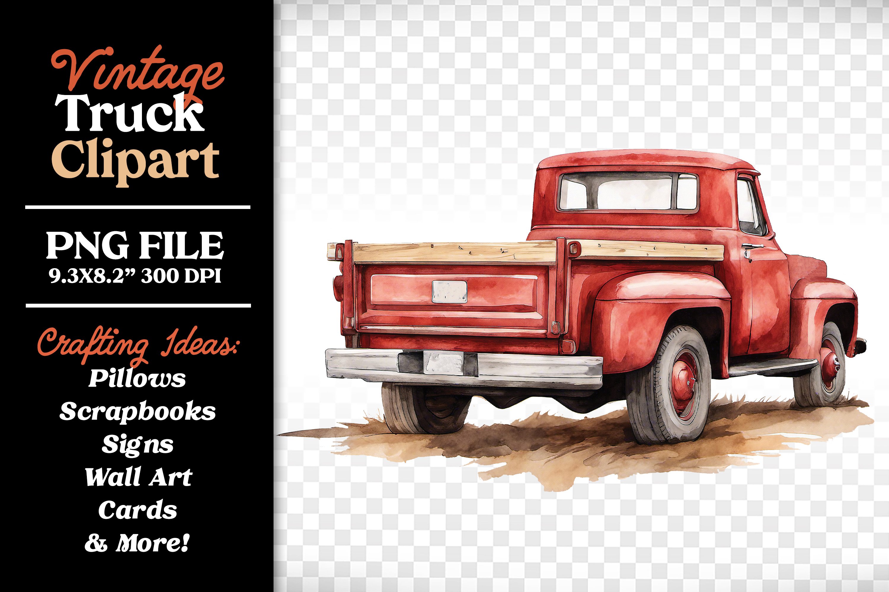 Old Vintage Truck Clip Art