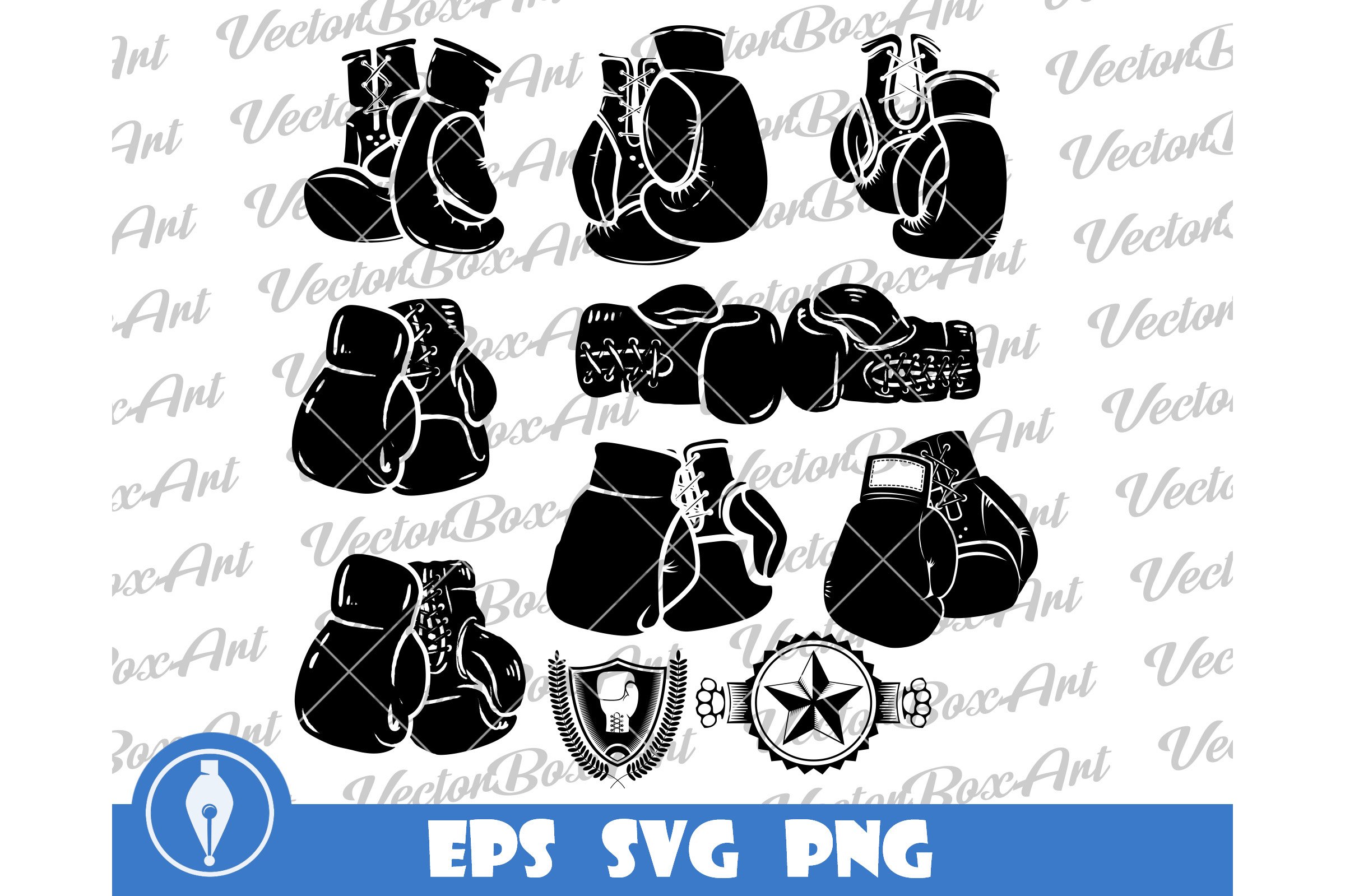 Boxing Glove Silhouette Vector