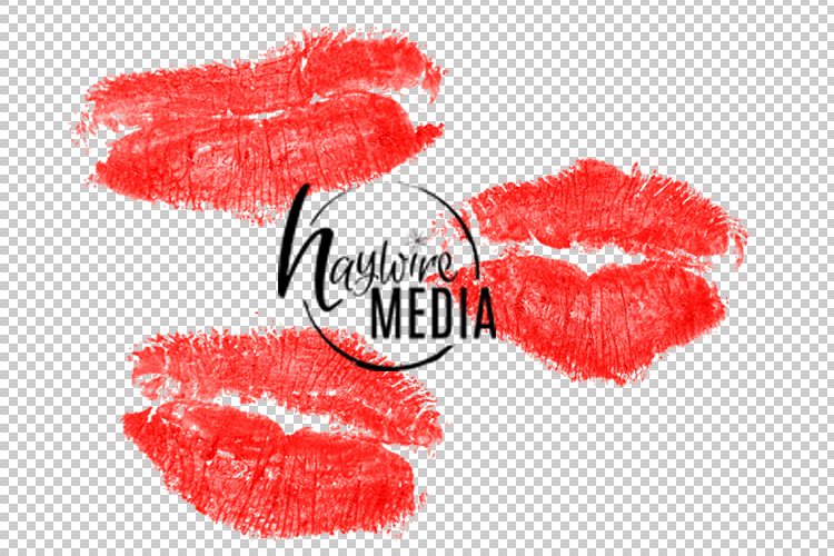 PNG Valentine Lipstick Love Kisses Digital Overlay (186891) | Add ons ...