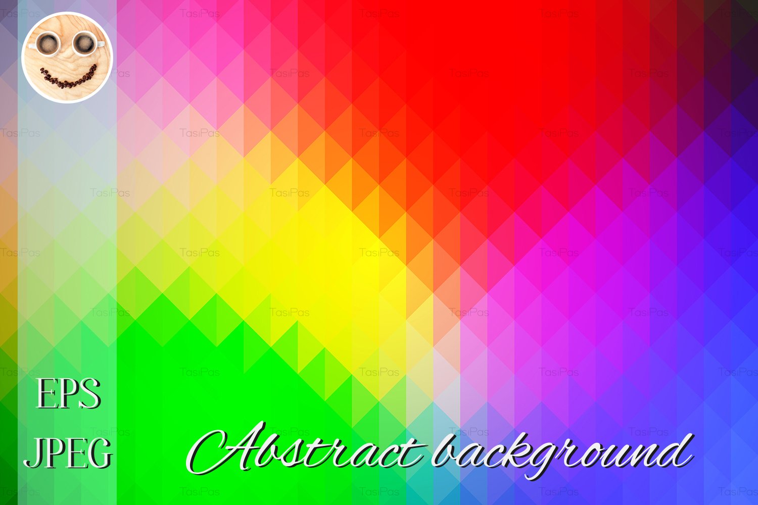 Green blue yellow red rows of triangles background (327534 ...