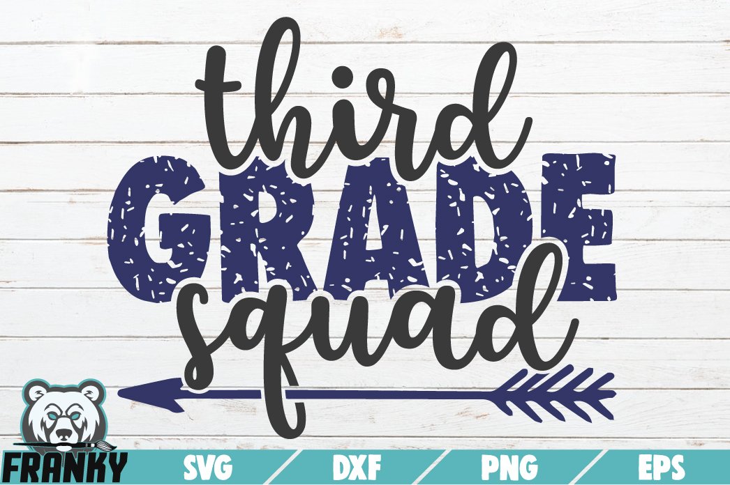 Third grade squad SVG | Printable cut file (1313455) | SVGs | Design ...