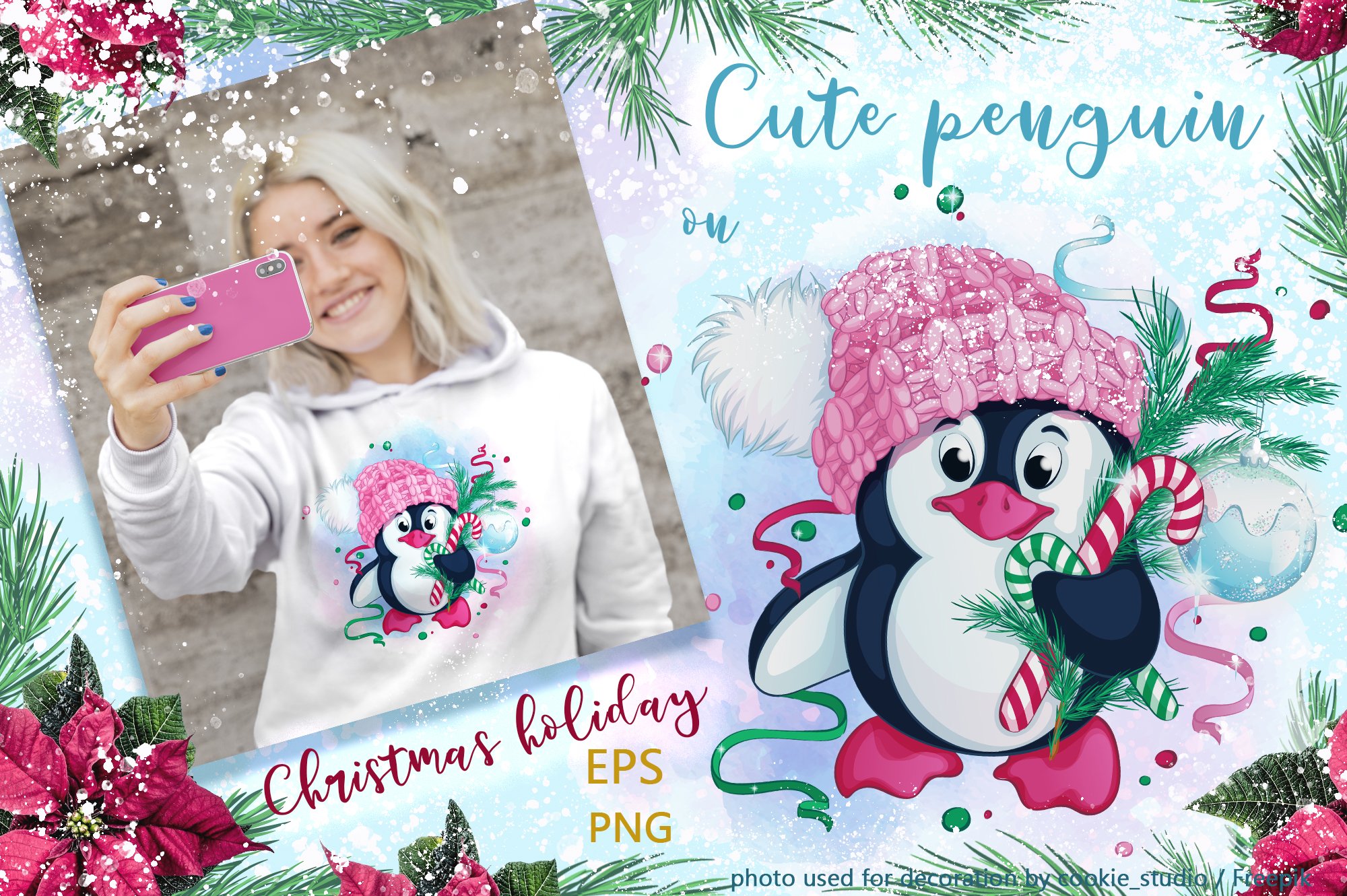 Cute Penguin Holiday Clip Art