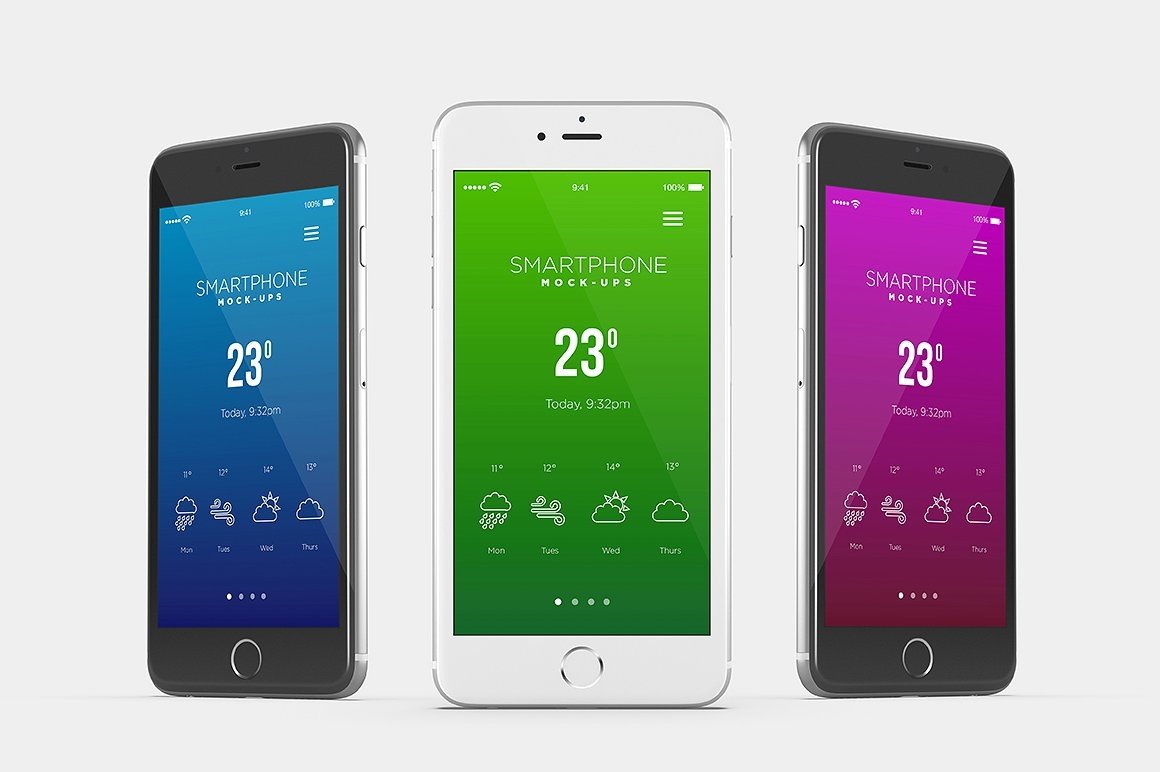 Smartphone Mock-Ups (19680) | Mockups | Design Bundles