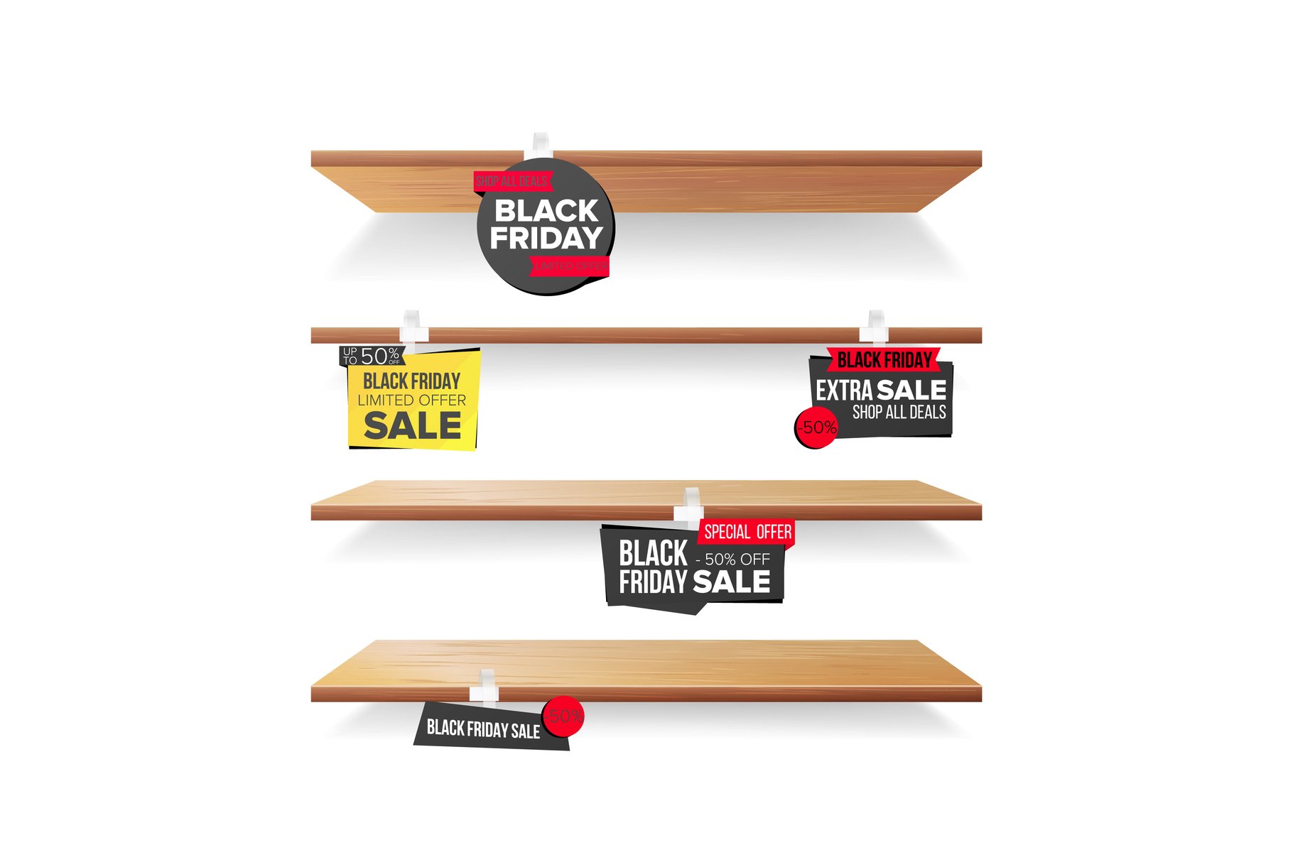 Empty Shelves (657337) | Illustrations | Design Bundles