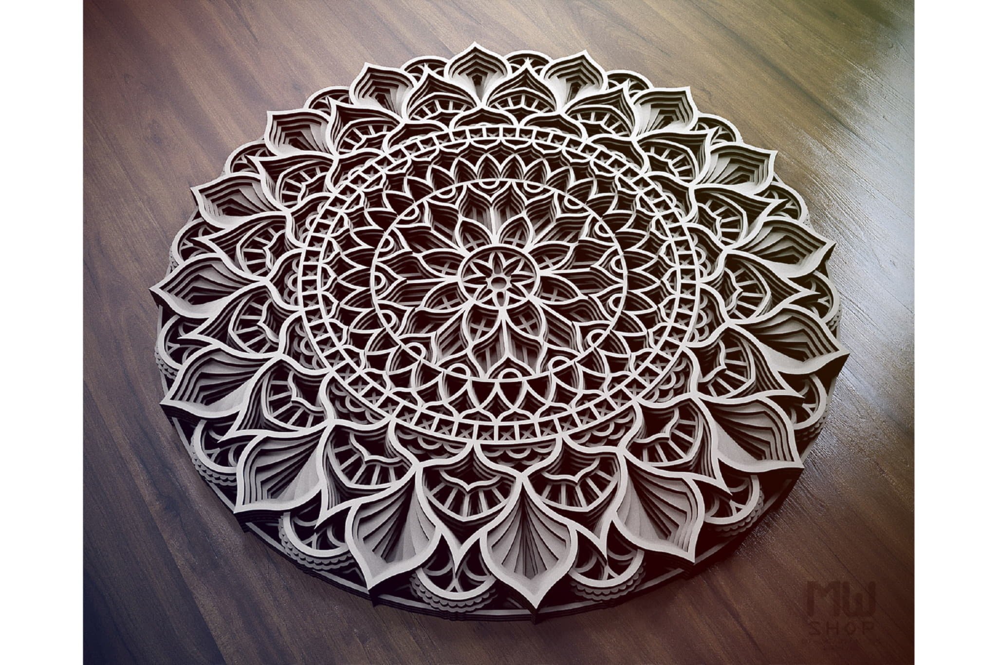 M60 - Circular Mandala DXF file, Multilayer Mandala Pattern (586787 ...