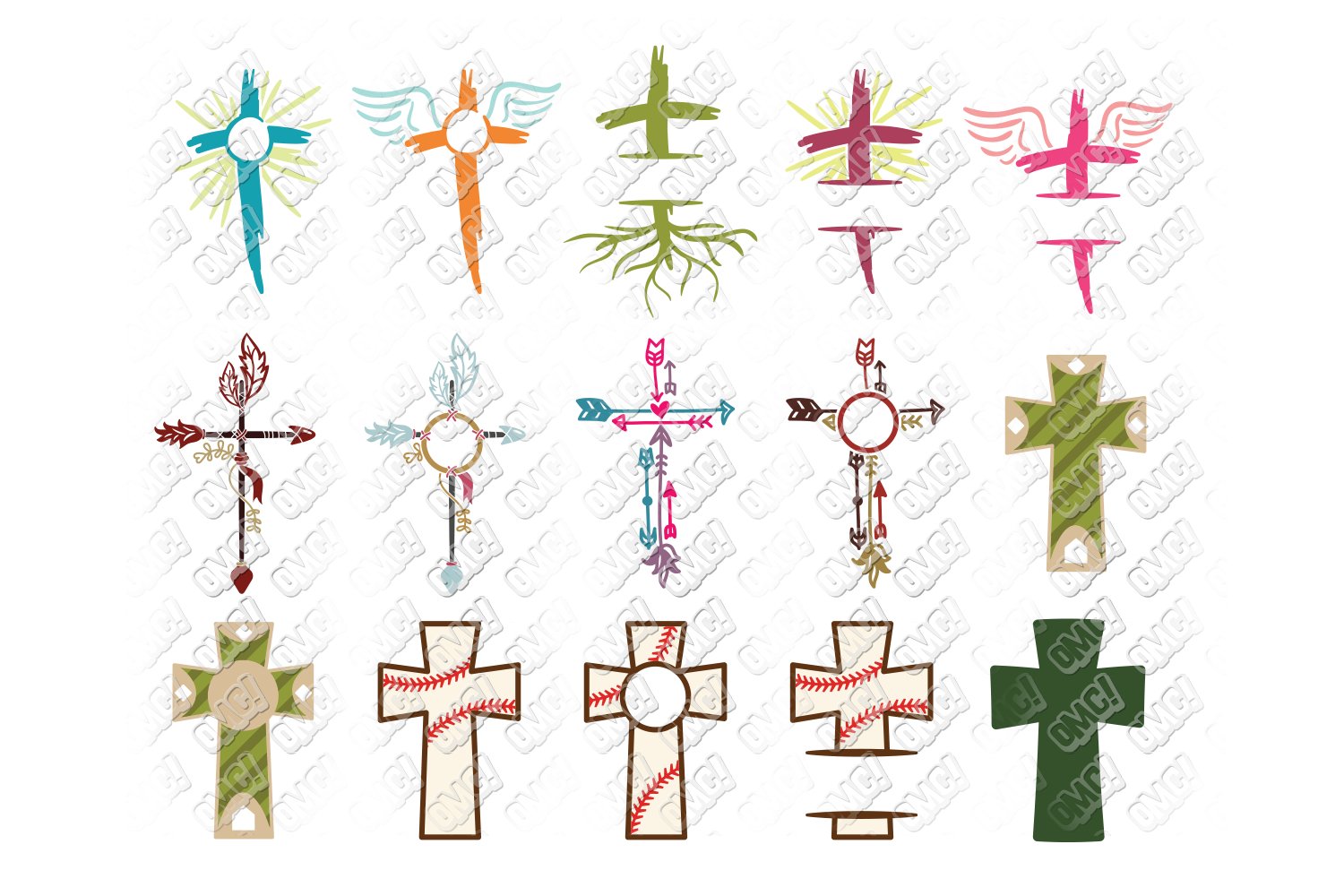 Cross SVG Monogram Bundle in SVG/DXF/PNG/JPEG/EPS (106948) | Cut Files ...