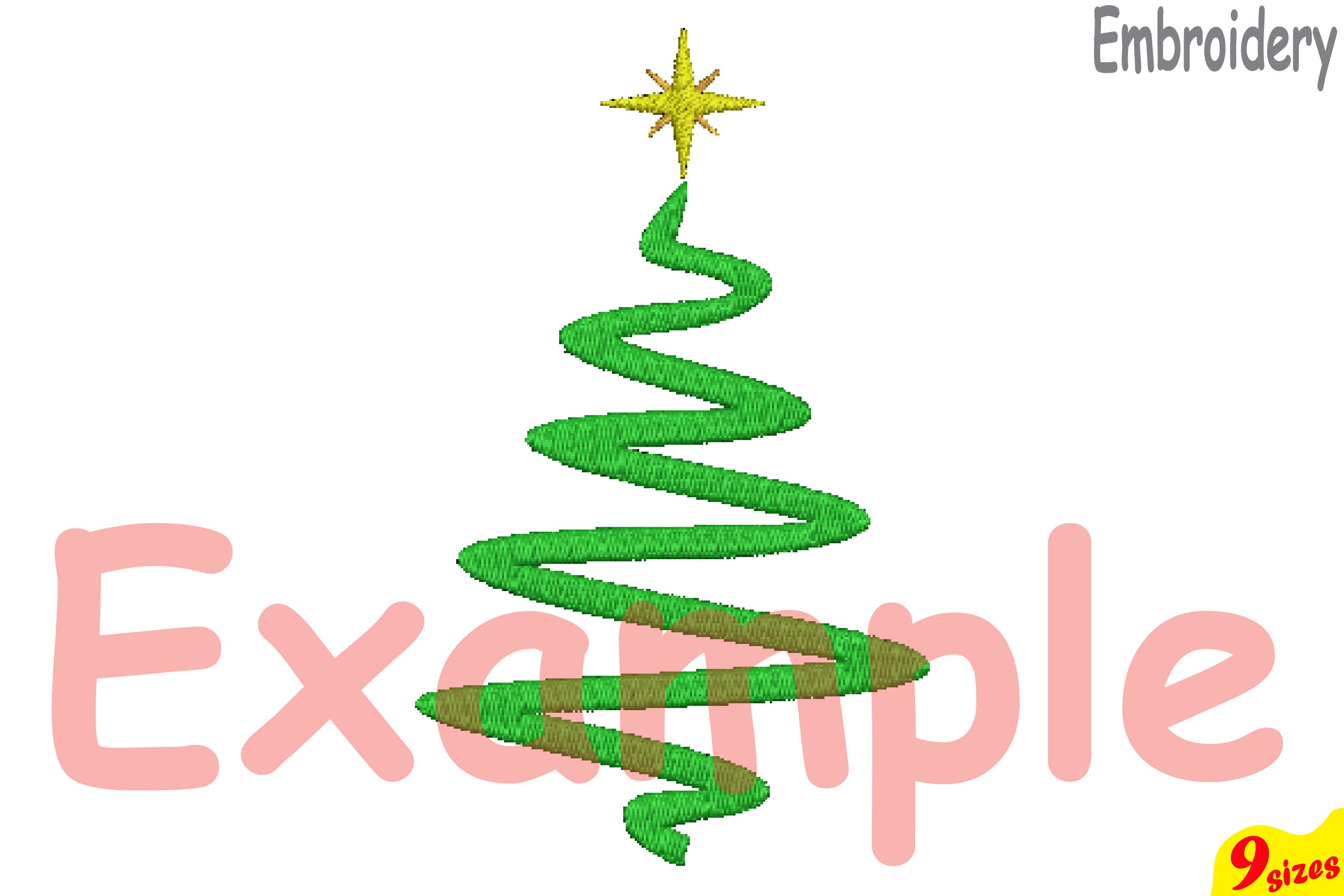Christmas Tree Embroidery Design. Machine Instant Download Commercial ...