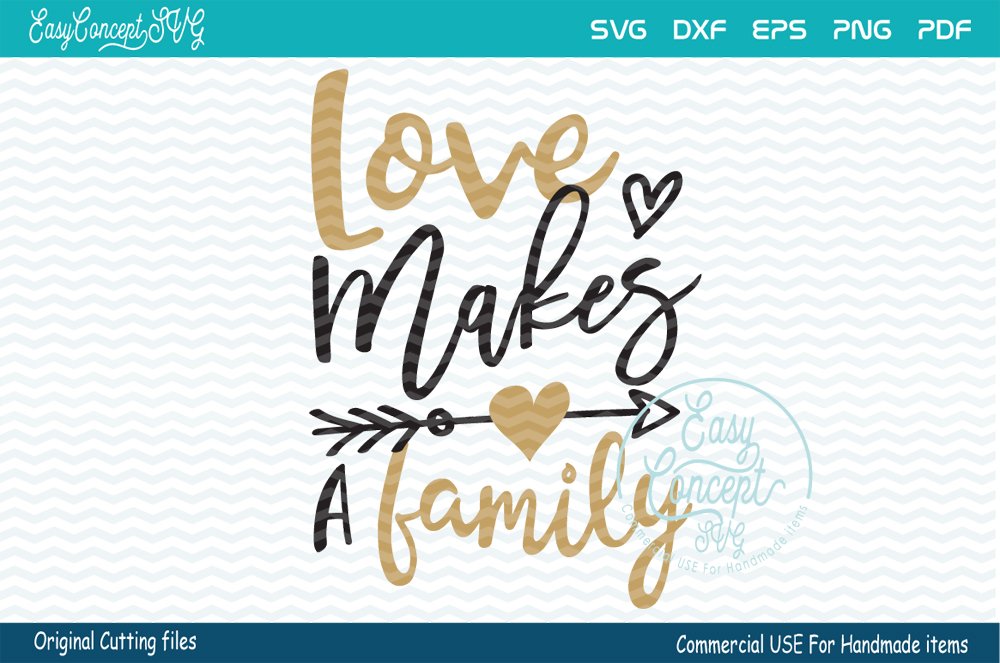 Love Makes A Family (57411) | Cut Files | Design Bundles
