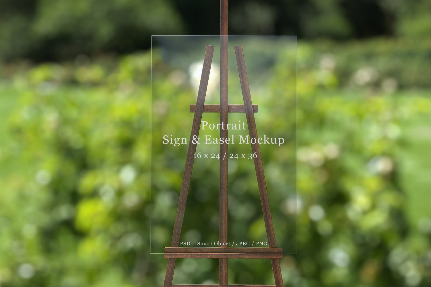 Acrylic Mockup Mockup Easel Sign Horizontal Frosted Acrylic Mockup ...