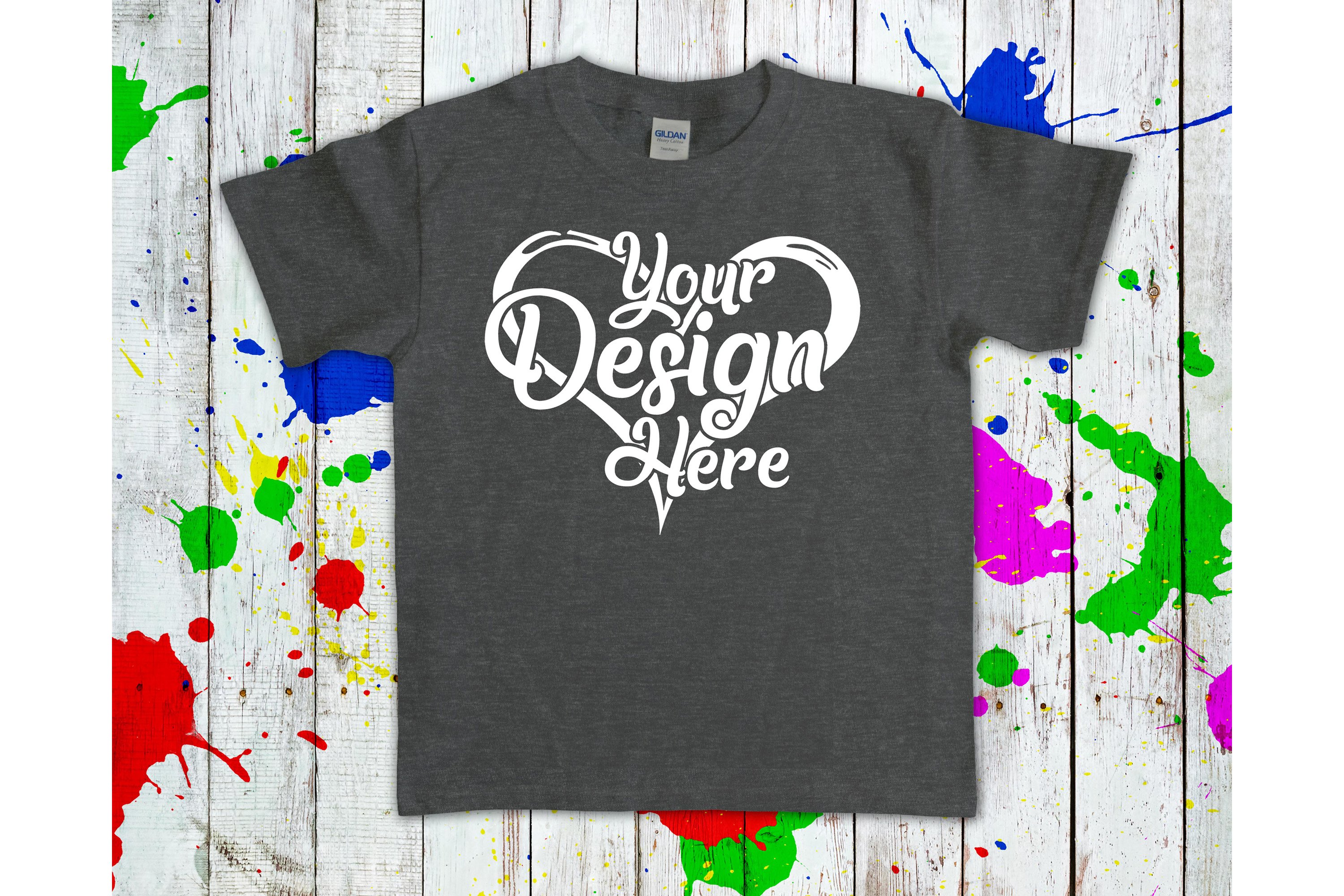 33 Gildan 5000B Mockups Youth Bundle Paint Splatter 016 (279624 ...