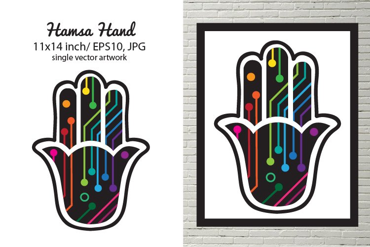 Hamsa Hand - single vector artwork (655322)