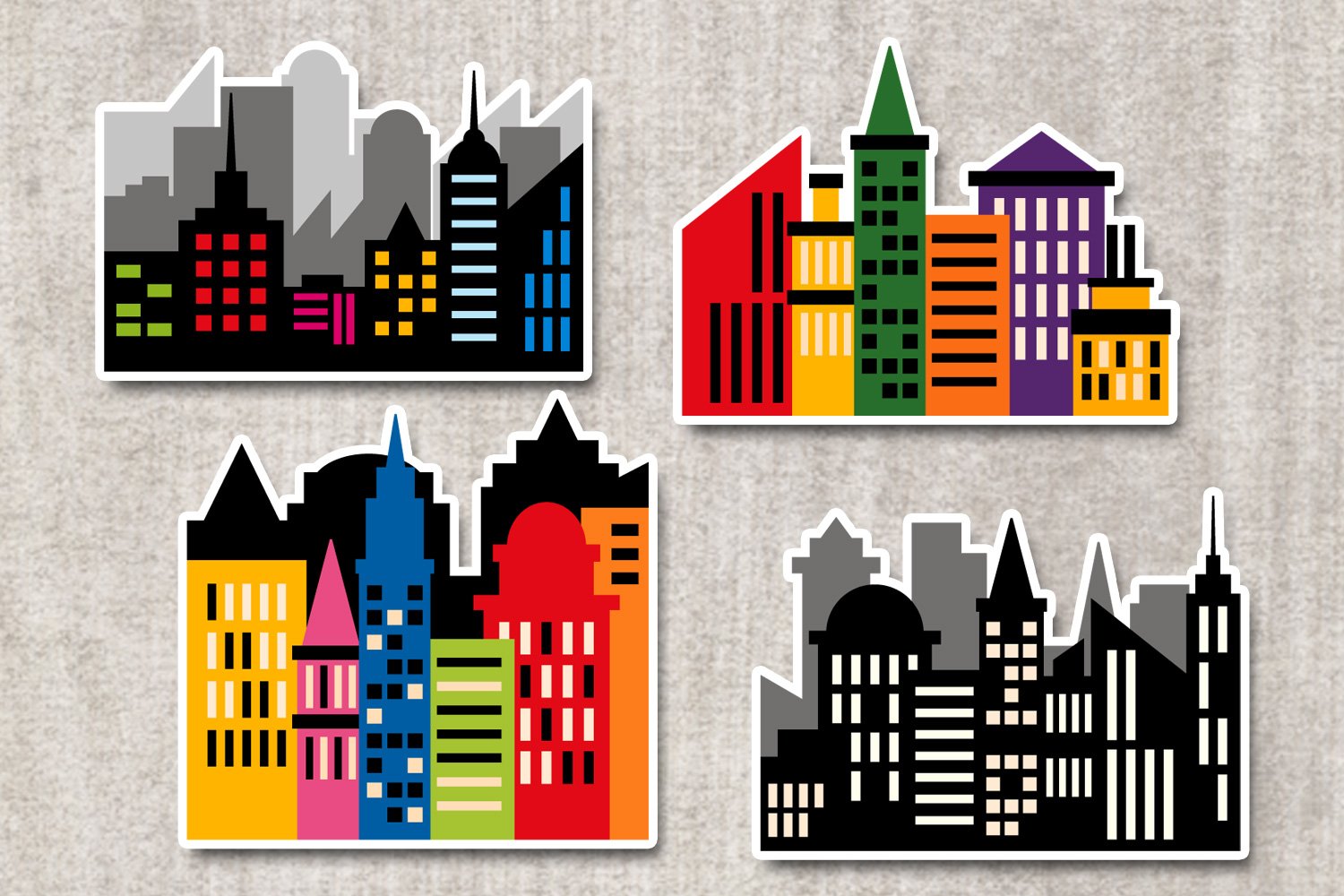 Superhero Buildings Block Graphic Illustrations (73244) | Illustrations ...