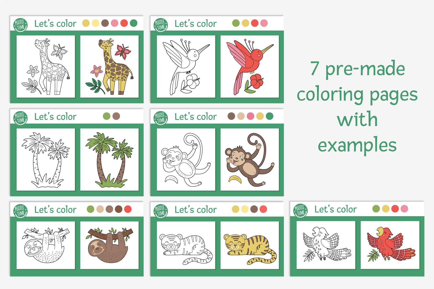 Tropical Coloring Games (551751) | Educational | Design Bundles