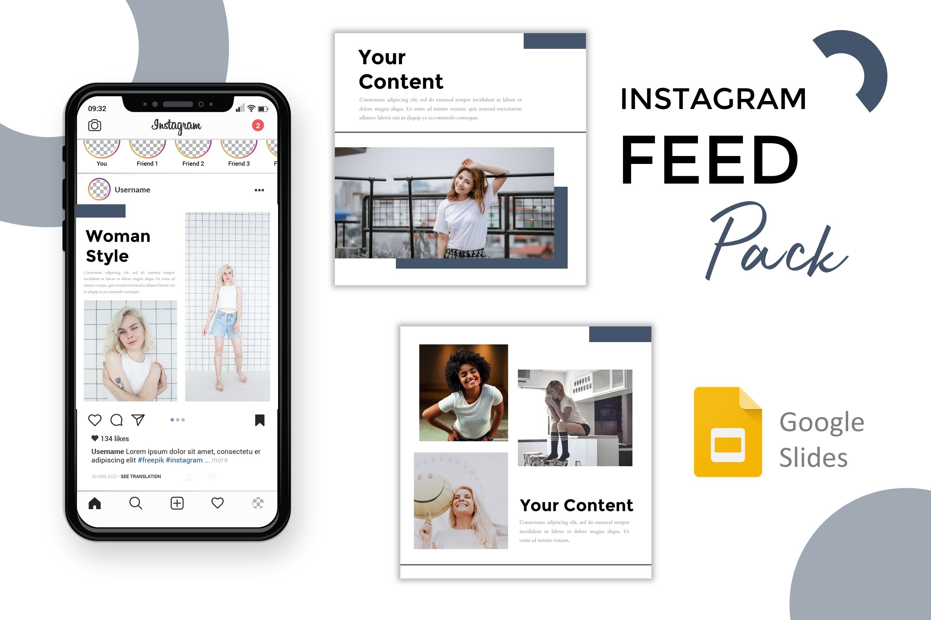 Instagram Feed Template - Woman Style (923925) | Instagram | Design Bundles