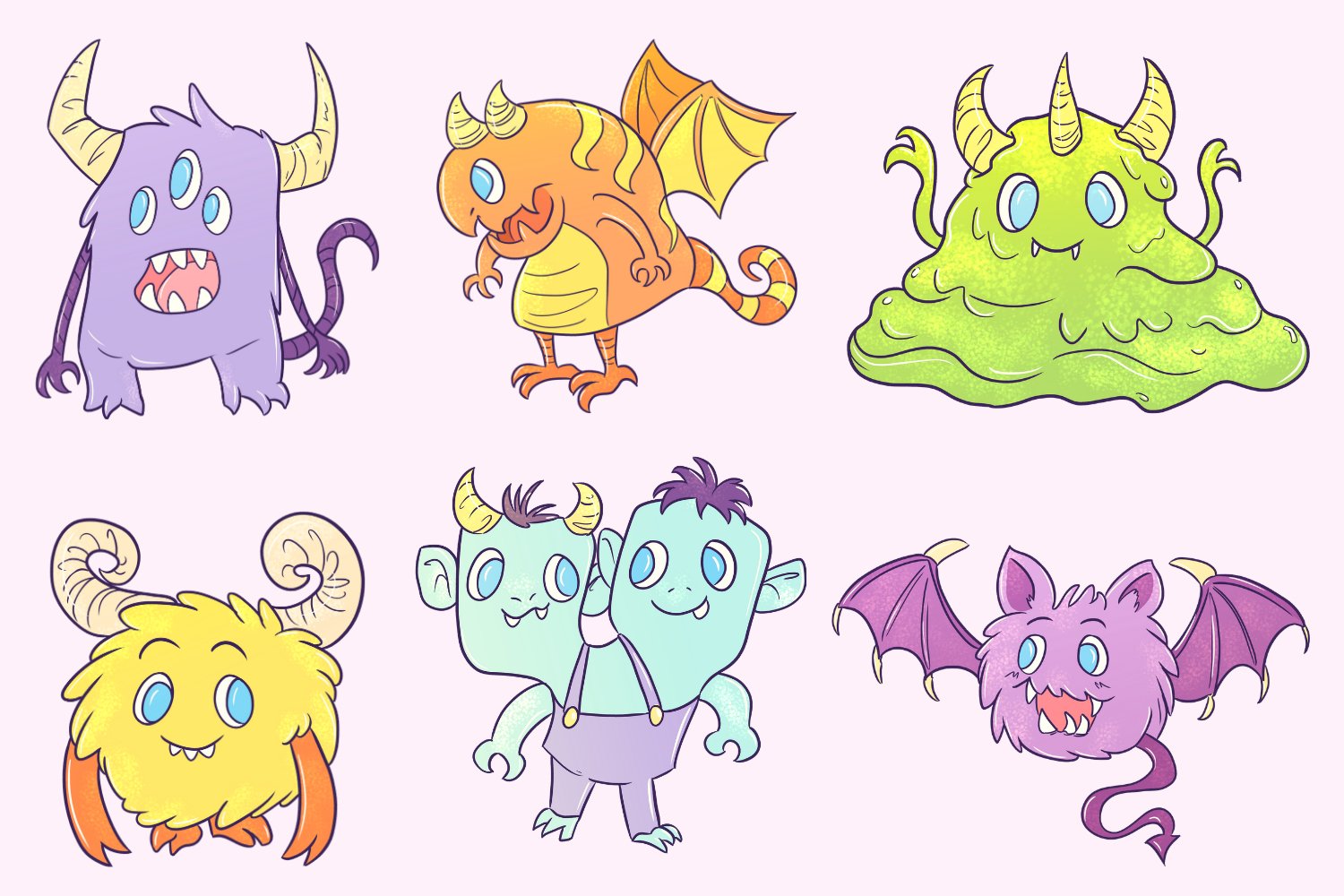 Cute Monster Illustrations