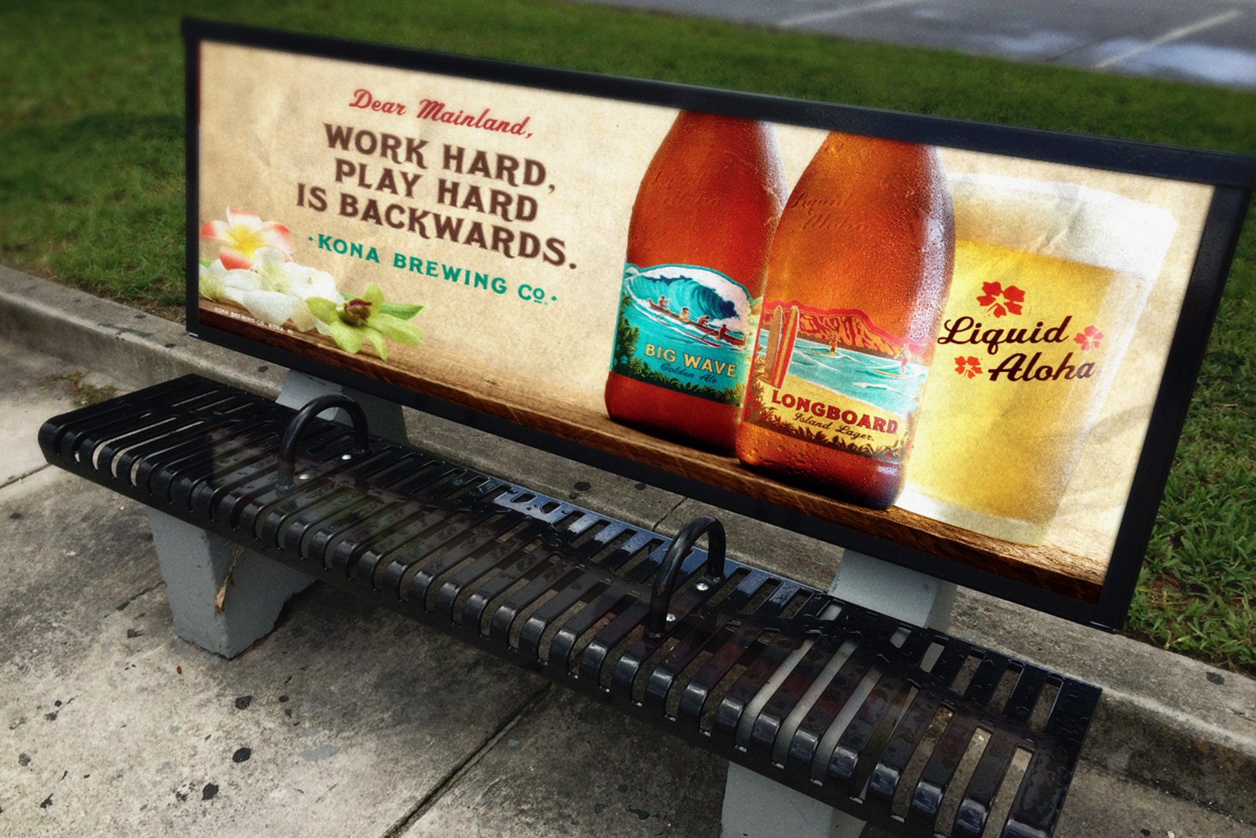 Bus Stop Bench Advertisement Mockup (318600) | Mockups | Design Bundles