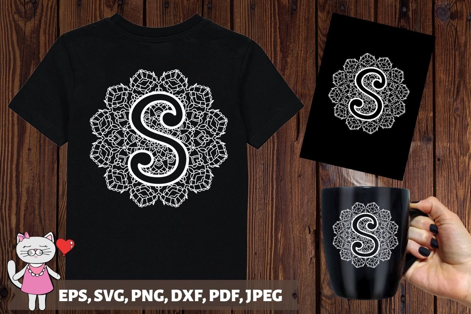 Monogram S Svg, Initial Monogram Svg (1143047) | Monograms | Design Bundles
