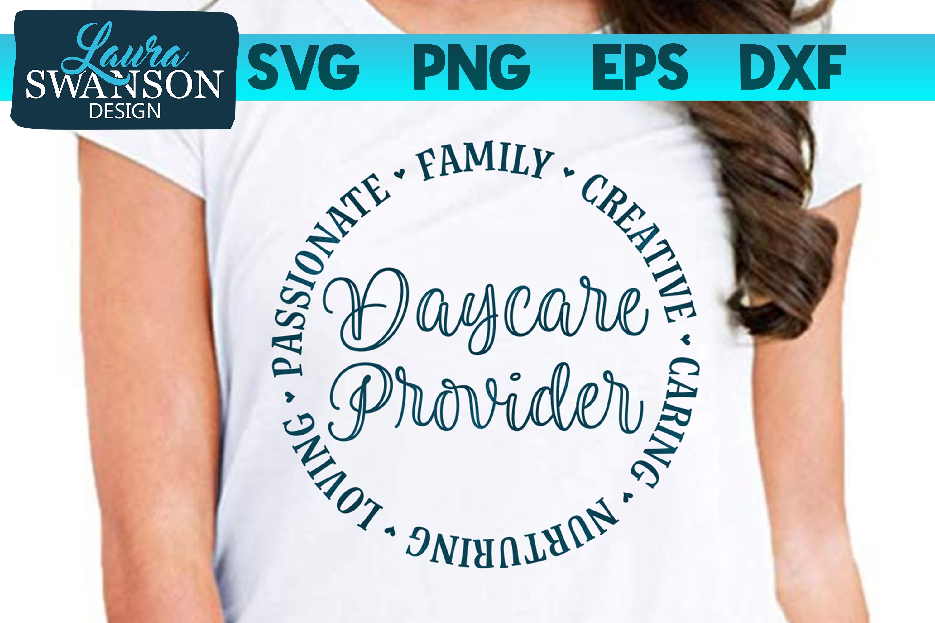 Daycare Provider Circle SVG Cut File | Child Care Word Art (745736 ...