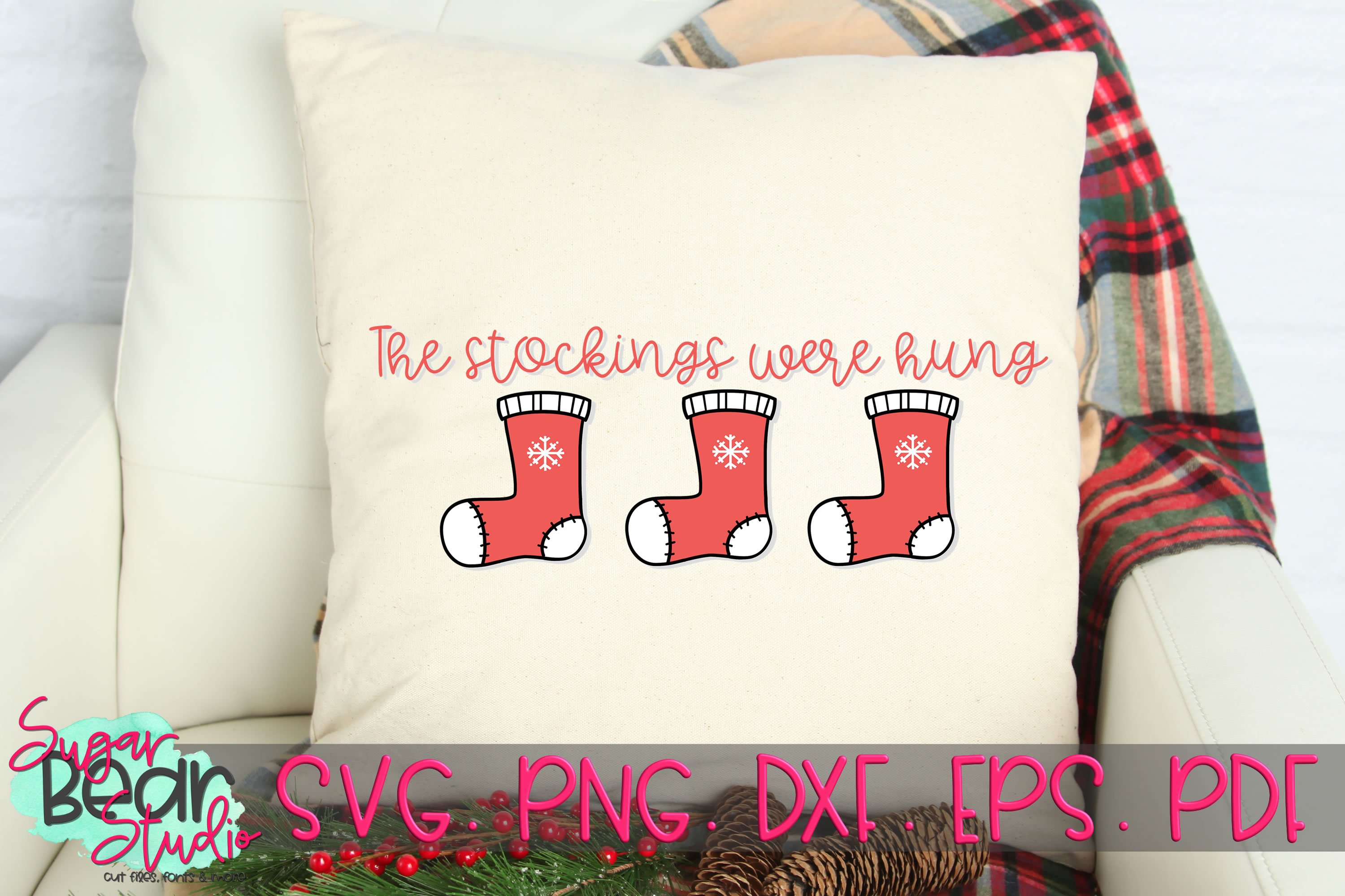 The Stockings Were Hung - A Christmas SVG (347796) | SVGs | Design Bundles