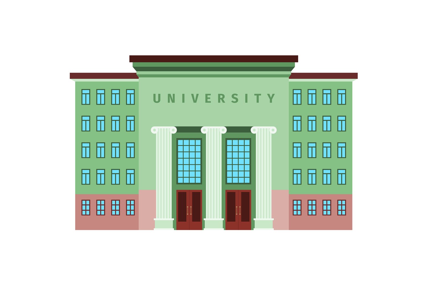 University green color building icon (860976) | Illustrations | Design ...