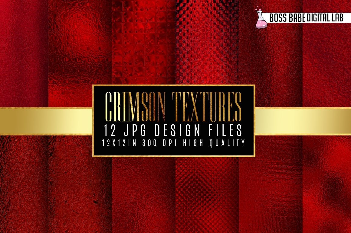 Crimson Red Digital Papers (362203) | Textures | Design Bundles