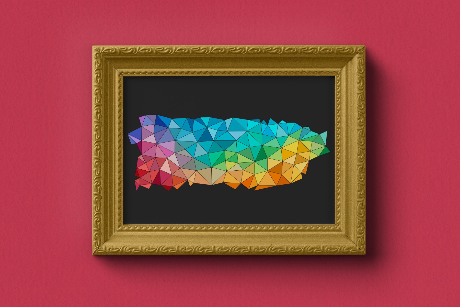Puerto Rico low-poly rainbow for sublimation & print (1057711 ...