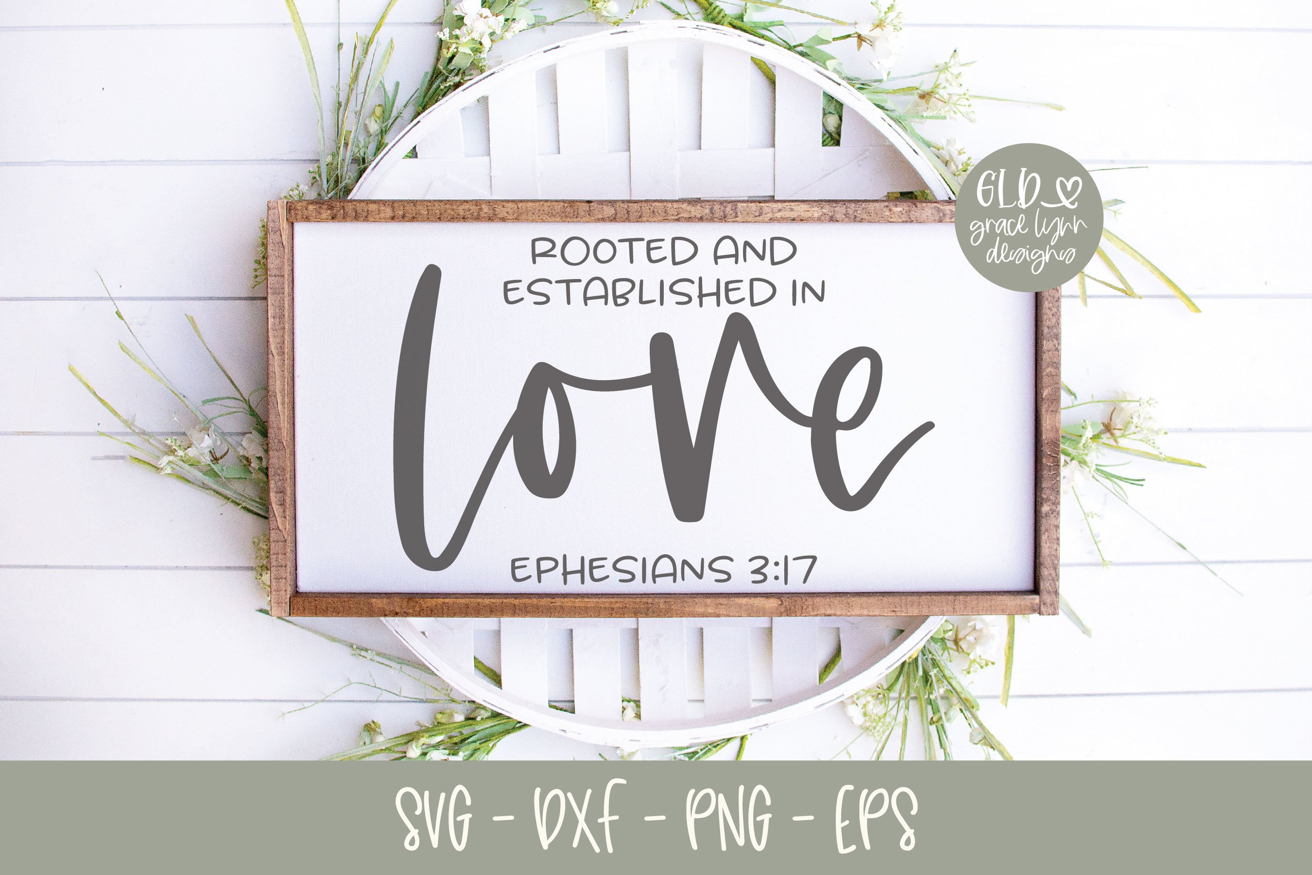 Rooted And Established In Love - Scripture SVG (516337) | Cut Files ...