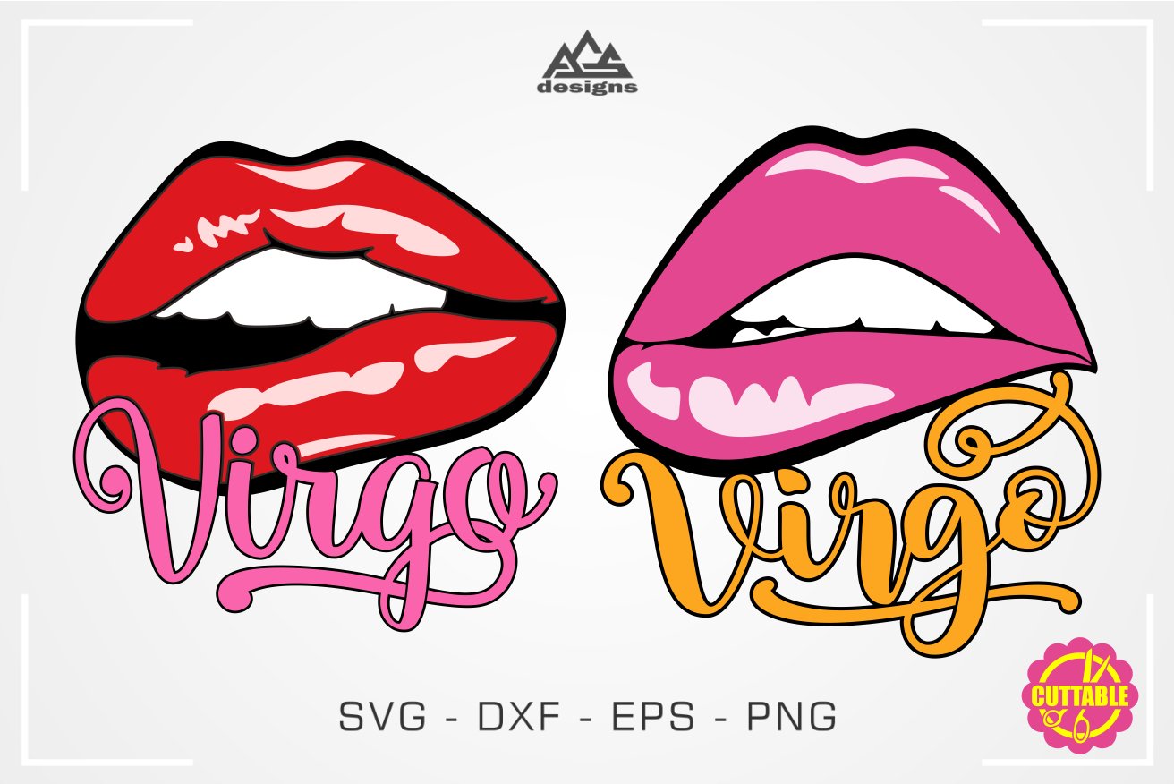 Virgo Sexy Lip Svg Design (373242) | Cut Files | Design Bundles