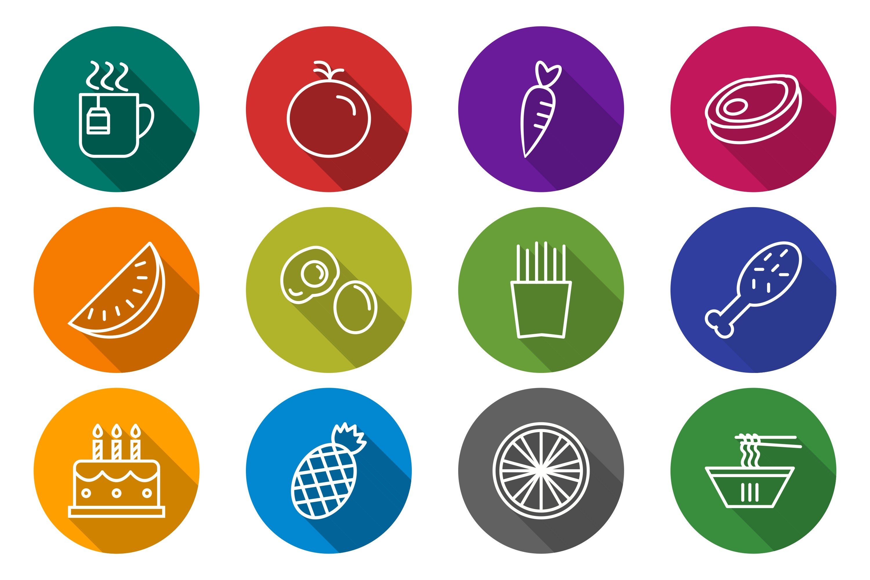 Set Of Food Icons (456933) | Icons | Design Bundles