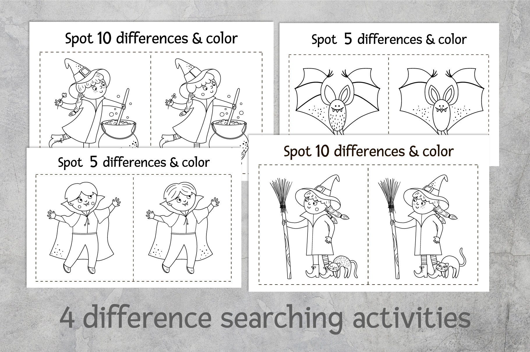 Halloween Coloring Games (897969) | Educational | Design Bundles