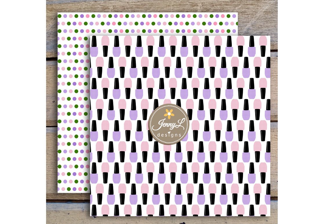 Spa Girls Digital Papers and Clipart SET, Spa Pary, Cucumber, Lipstick ...