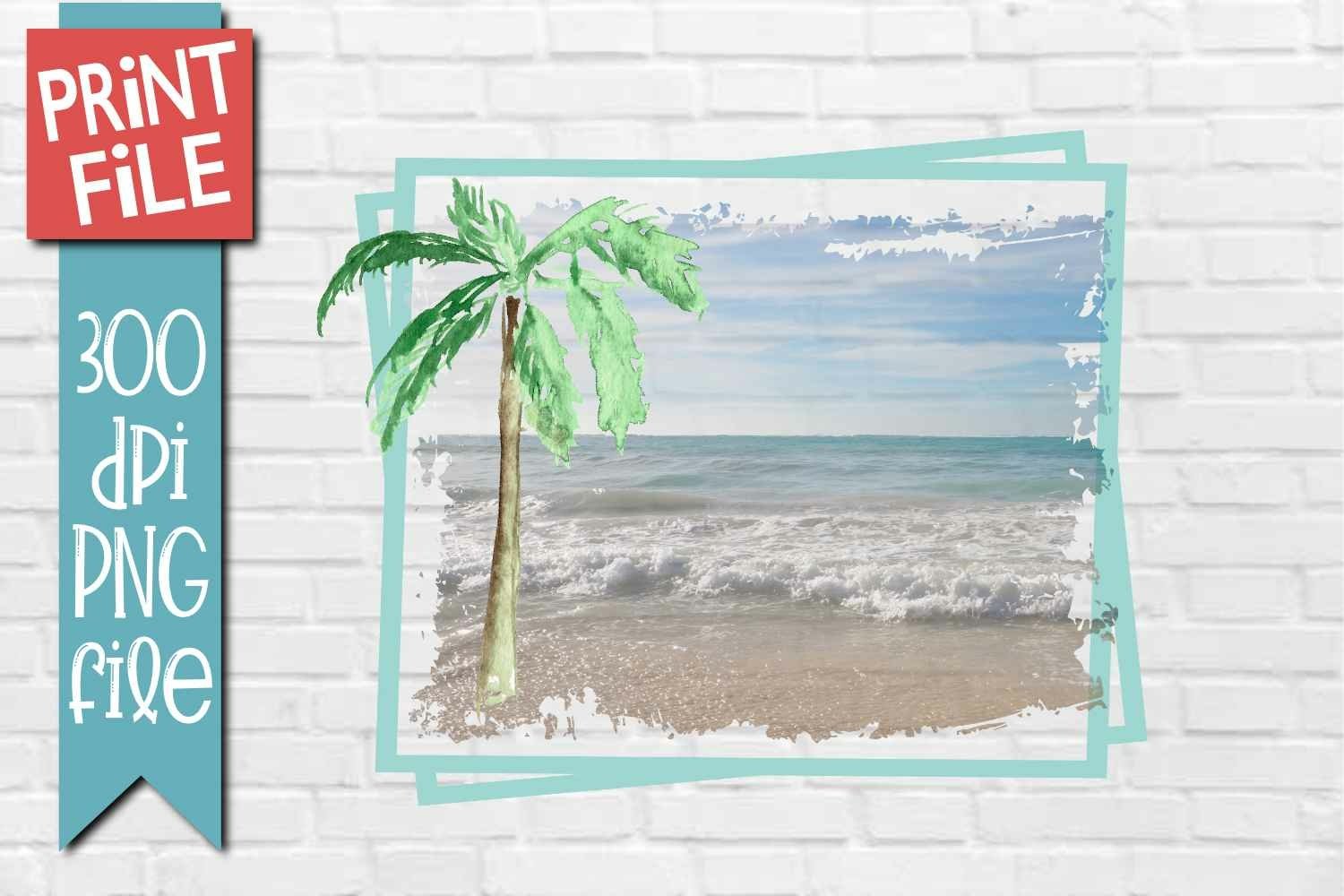 Beach Background For Sublimation Design