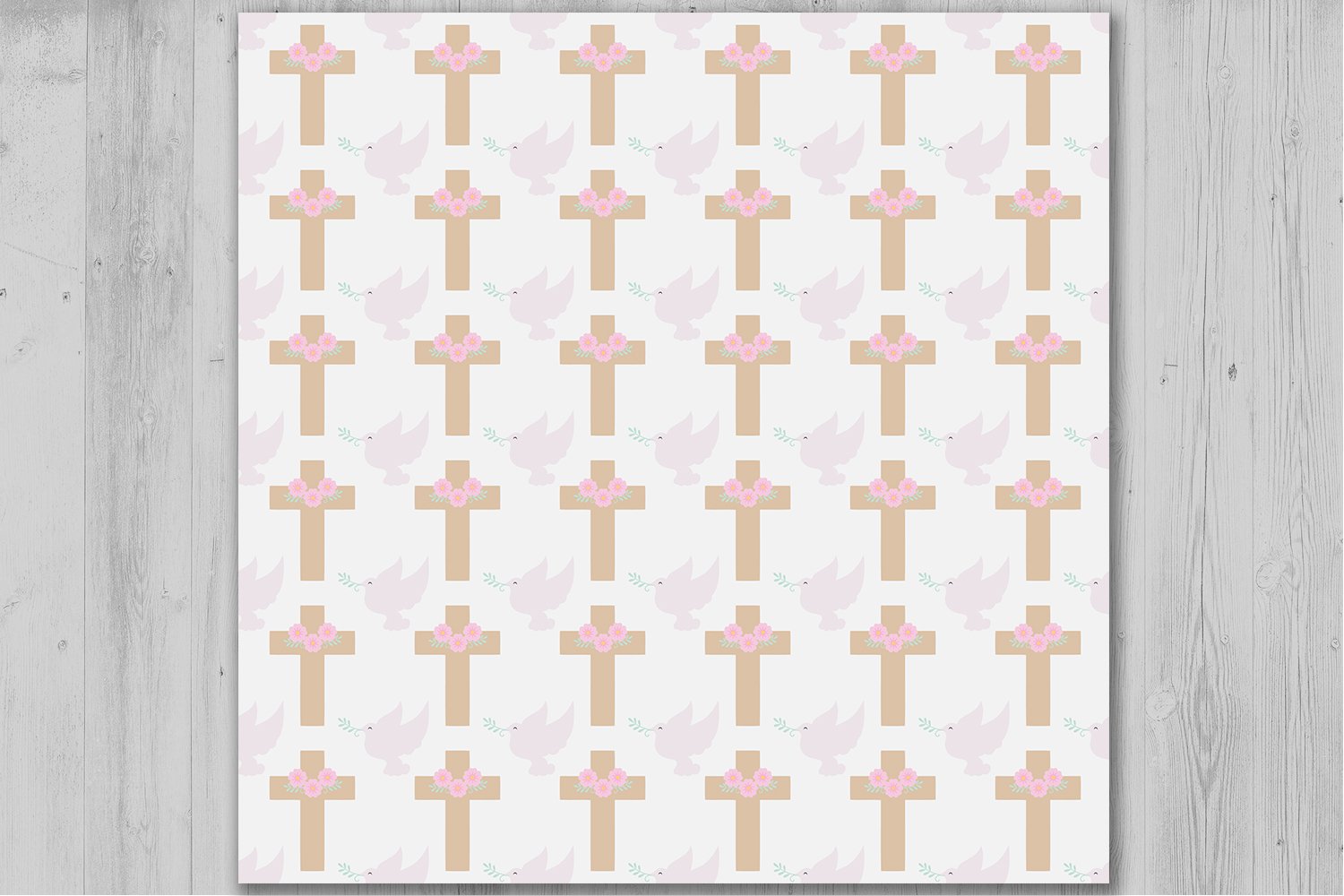 Girl Baptism Digital Paper, Baptism Digital Paper, Baptism. (92935 ...