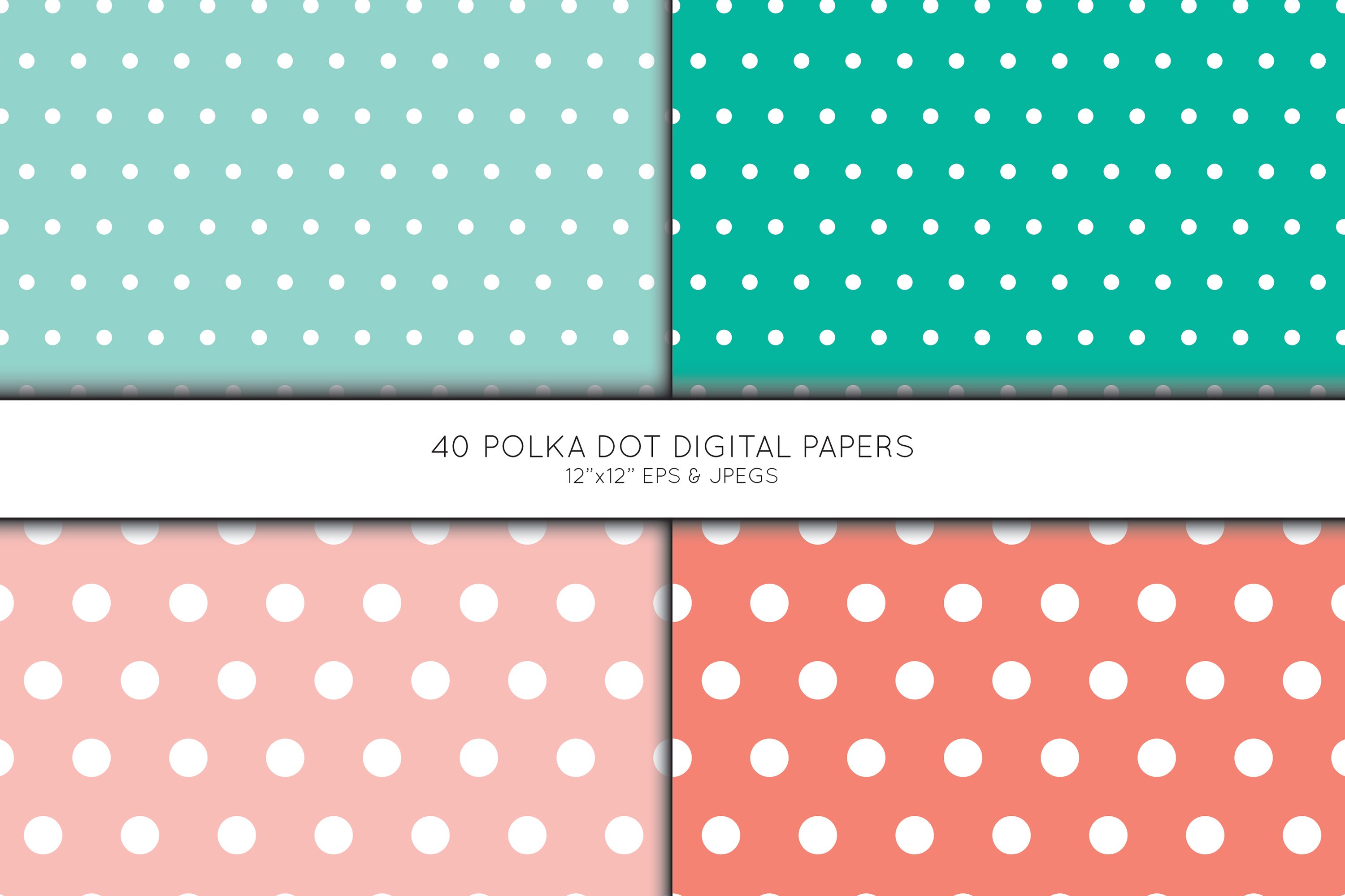 Polka Dot Digital Paper, Dot Scrapbook paper (306678) | Patterns ...