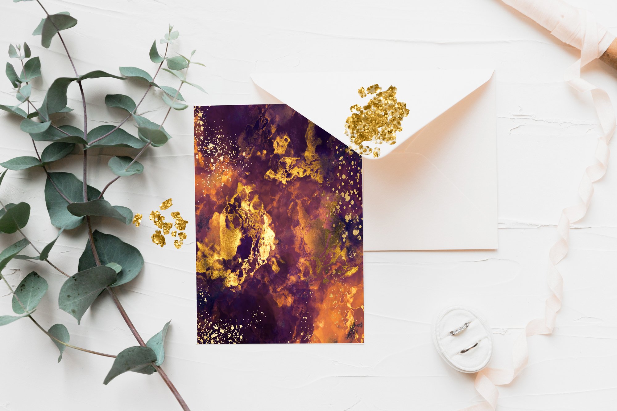 Liquid watercolor and ink textures, Gold alcohol ink paper (694548 ...