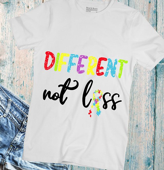 Different not less , autistic svg ,autism shirt , 86SV (97825) | SVGs ...
