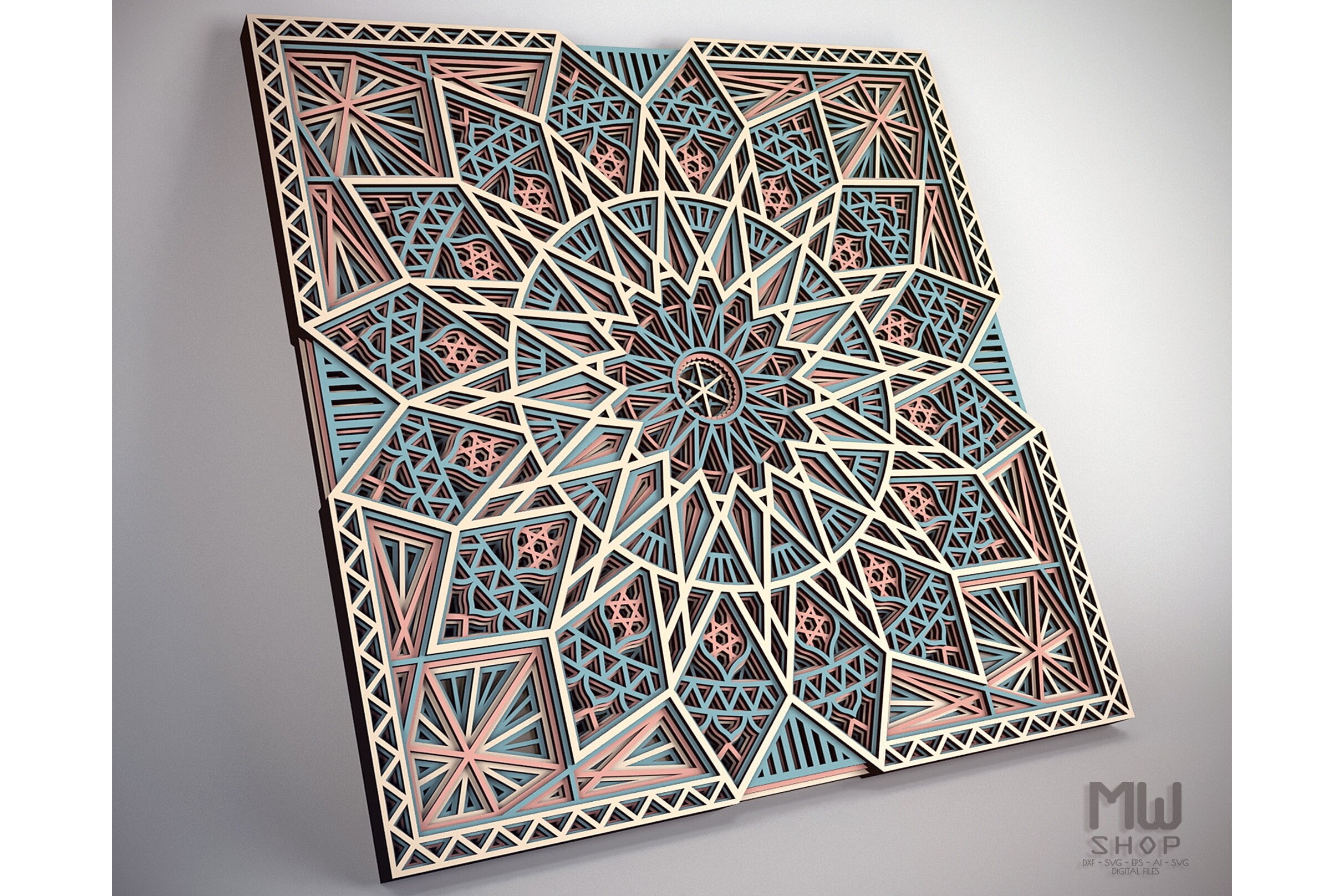 M07 - Laser cut DXF Mandala, Layered Mandala Pattern (578787) | Laser ...