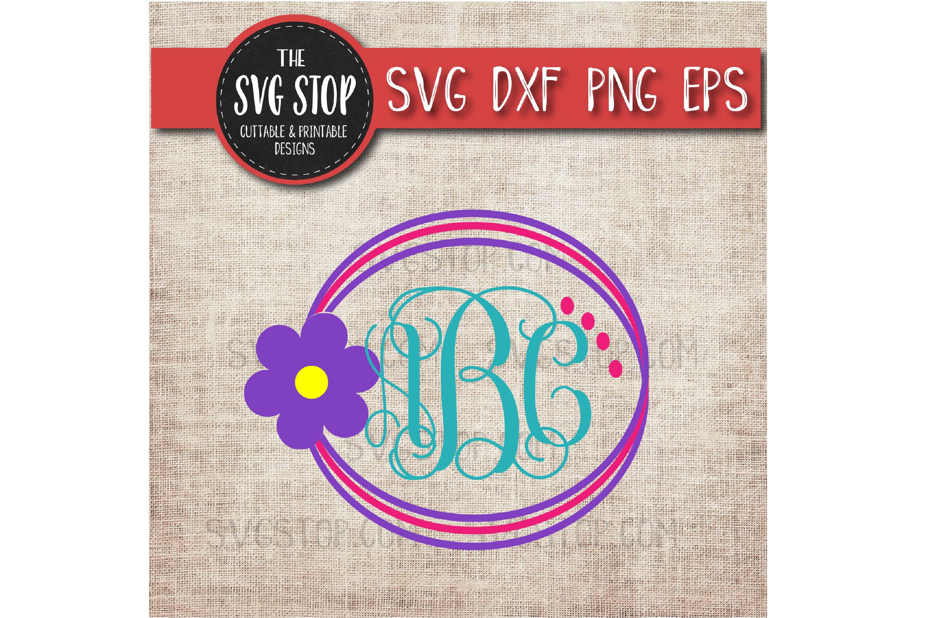 Flower Monogram Frame (67294) | SVGs | Design Bundles