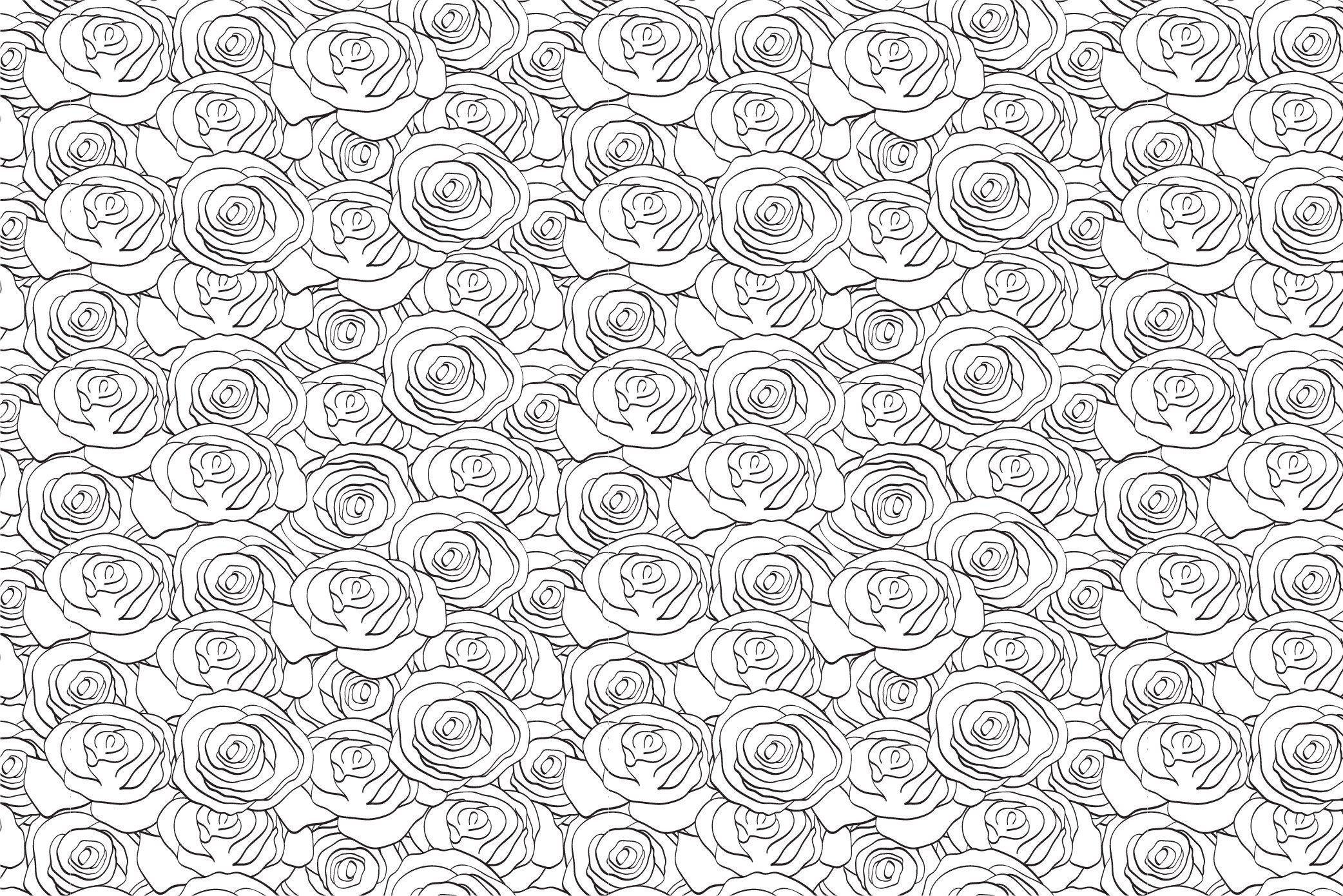 Roses. Flowers. 4 Seamless patterns. (663131) | Patterns | Design Bundles