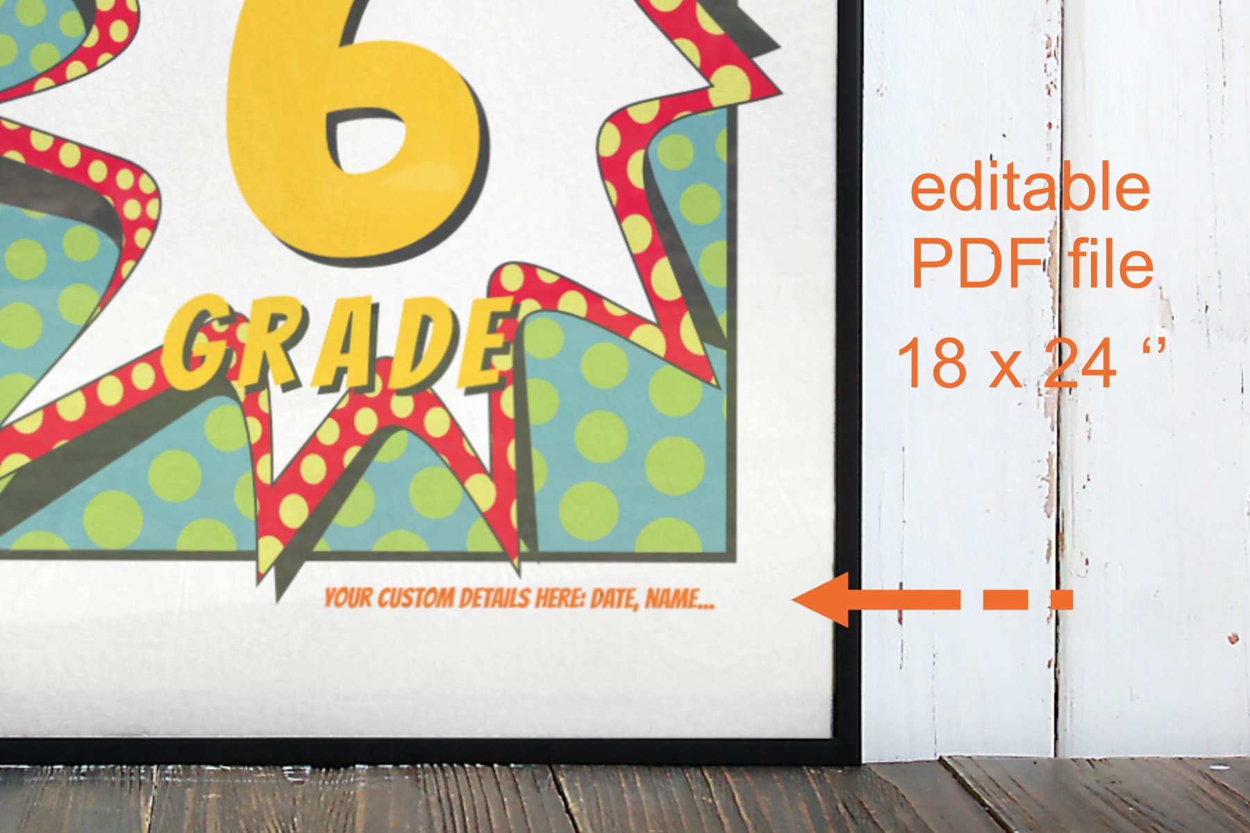 School Posters 6th Grade Printable Editable PDF (585335) | Customizable ...