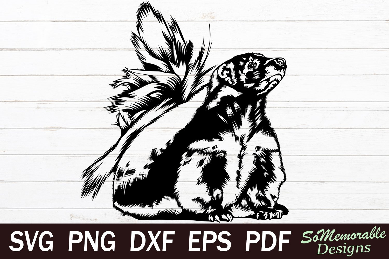 Skunk SVG cut file, Skunk svg design (1461682) | Illustrations | Design ...