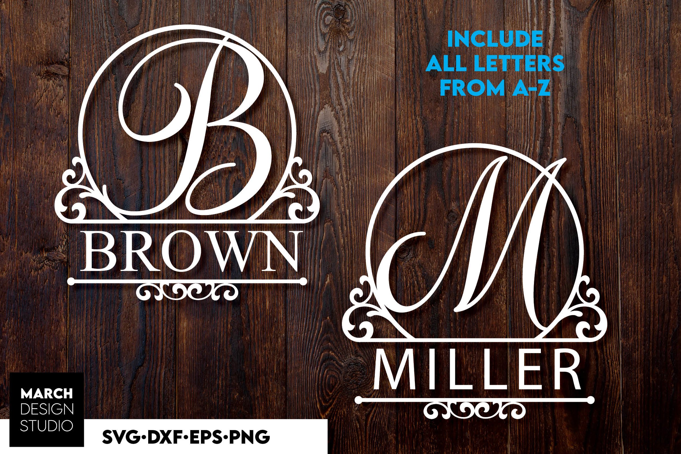 A-Z Monogram SVG, Initial Monogram SVG, Letter Monogram SVG (1089062 ...