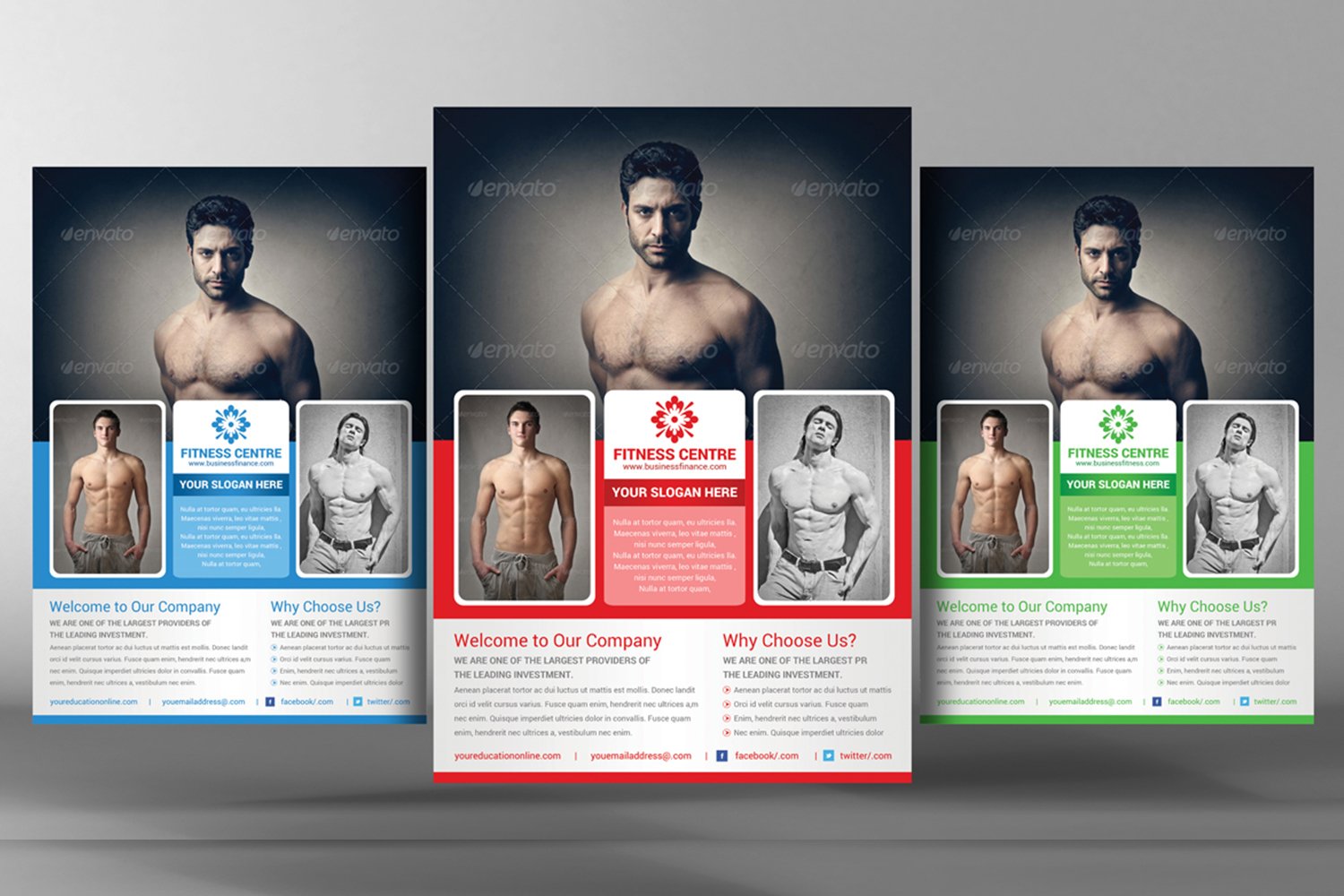 Corporate Fitness Flyer Template (433874) | Flyers | Design Bundles