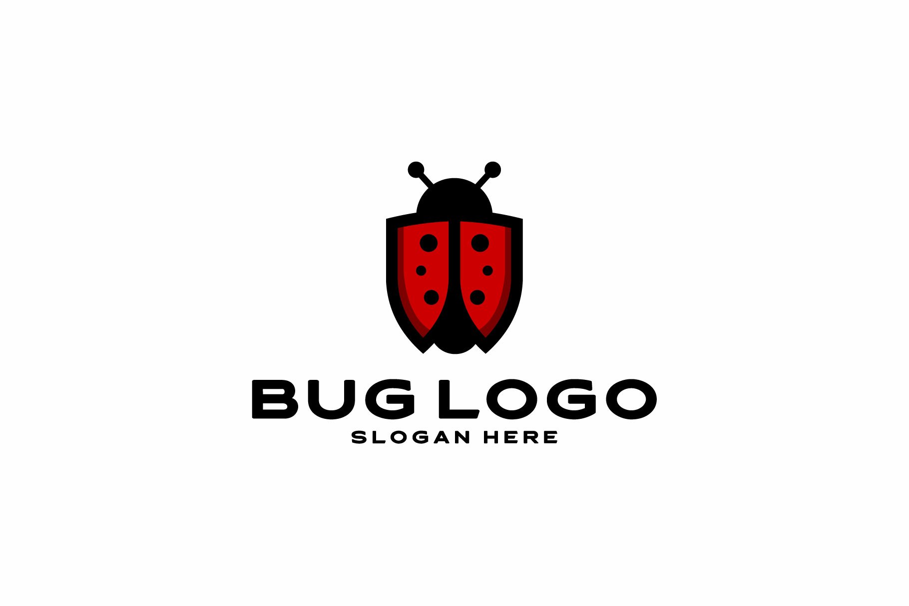set of bug animal logo design vector template