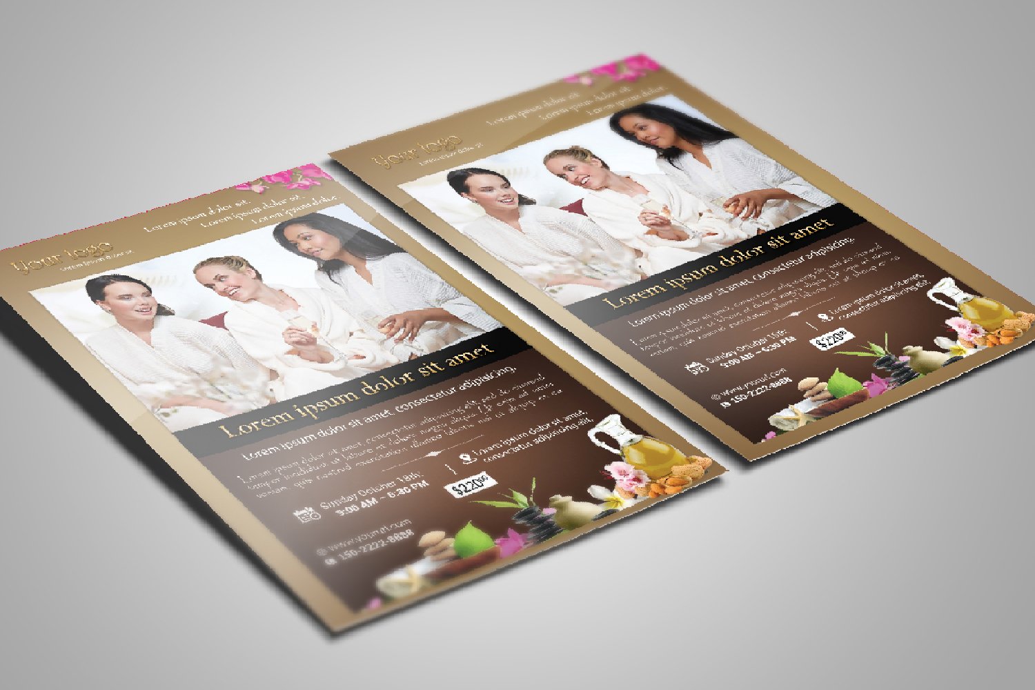 Spa Retreat Flyer Template (302341) | Flyers | Design Bundles