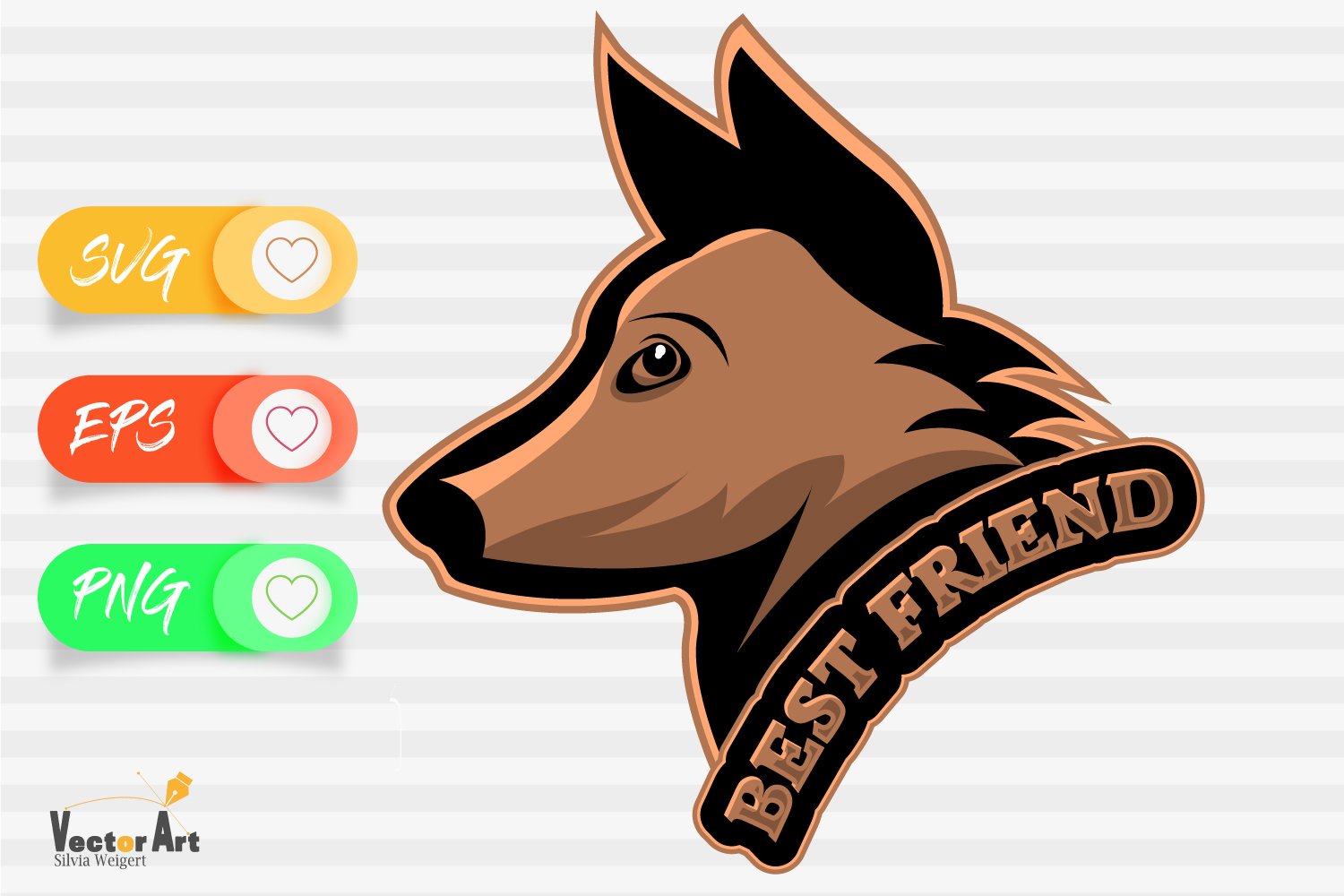 Dog head and saying - Best friend - Cutting or Sublimation (290096 ...