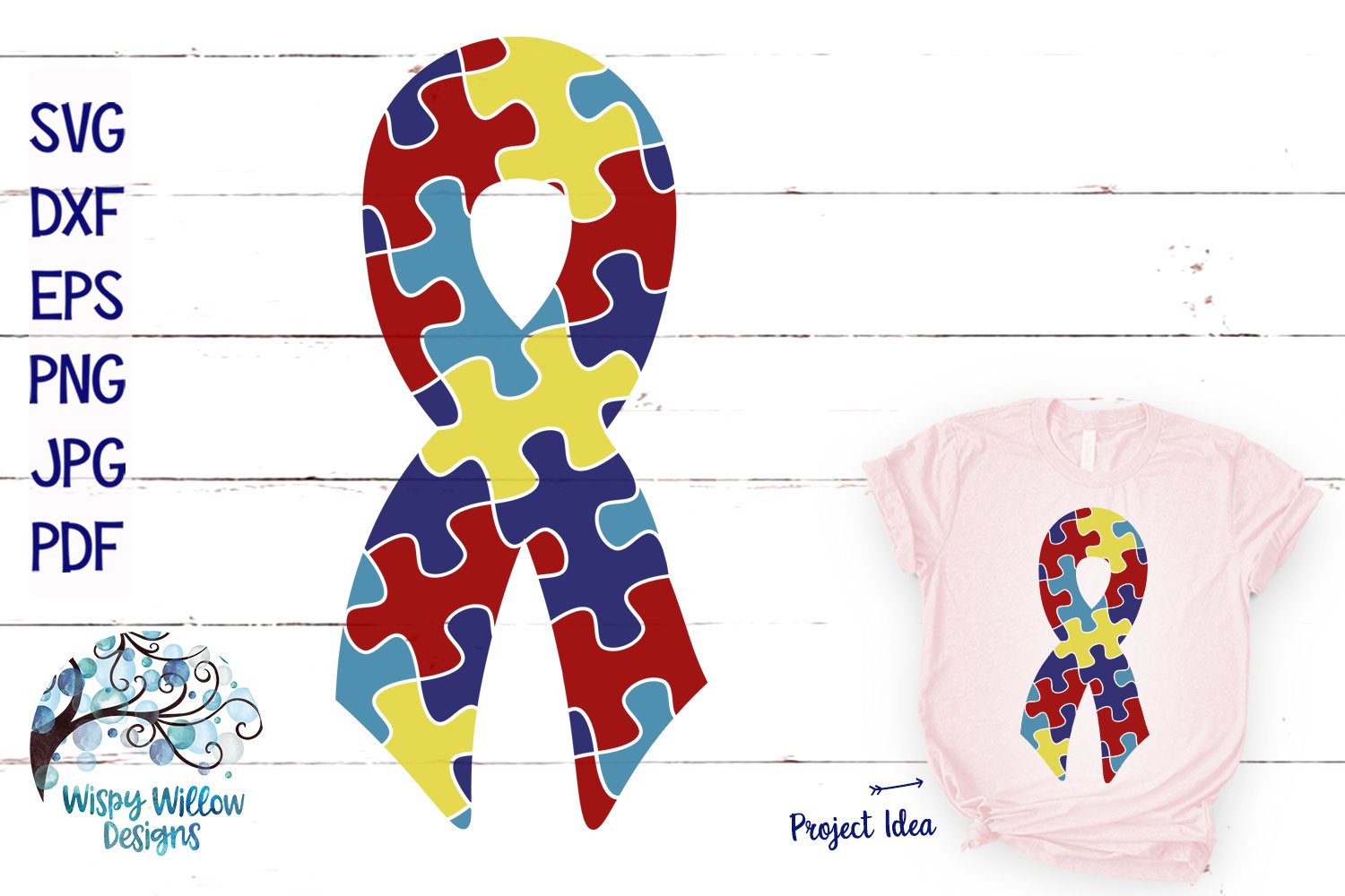 Autism Puzzle Piece Ribbon