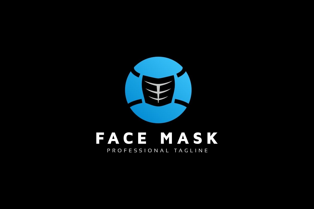 Face Mask Logo (558975) | Logos | Design Bundles