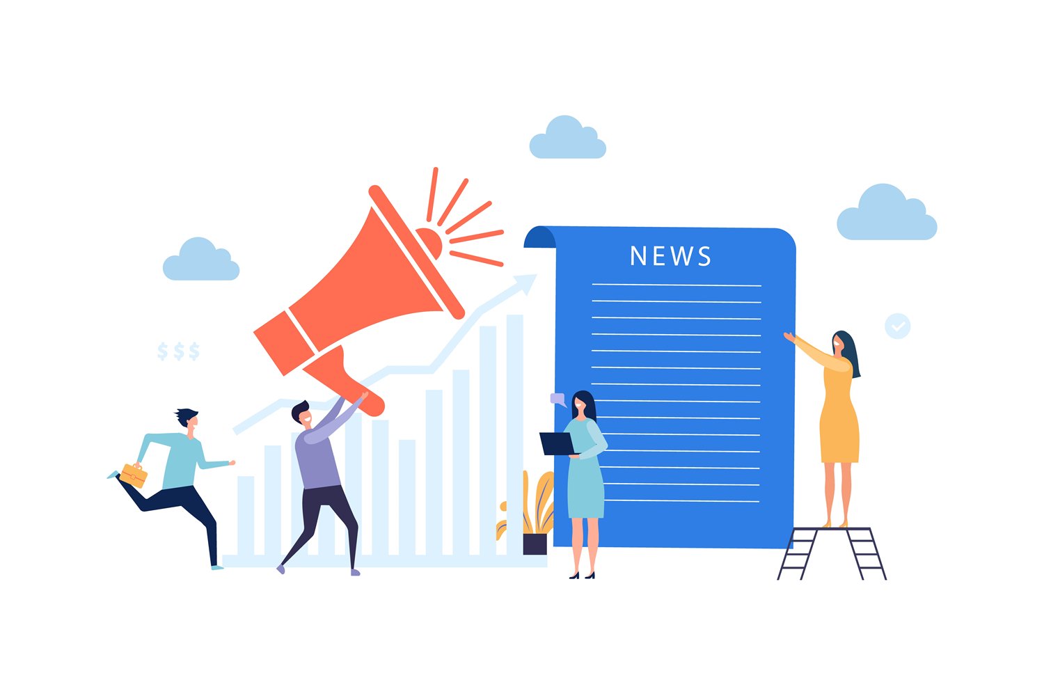 News update. Vector breaking news concept. Reportage illustr (1236048 ...