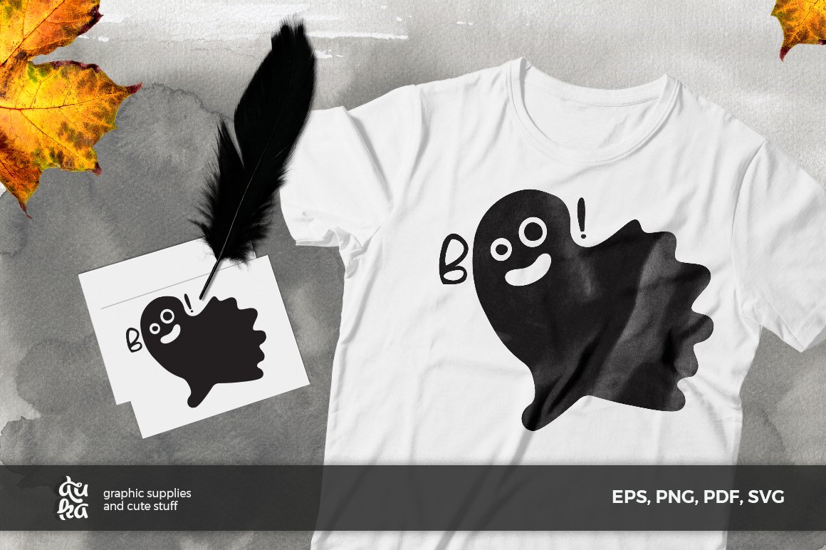 Fall SVG Cut Files- Ghost Boo (318169) | SVGs | Design Bundles